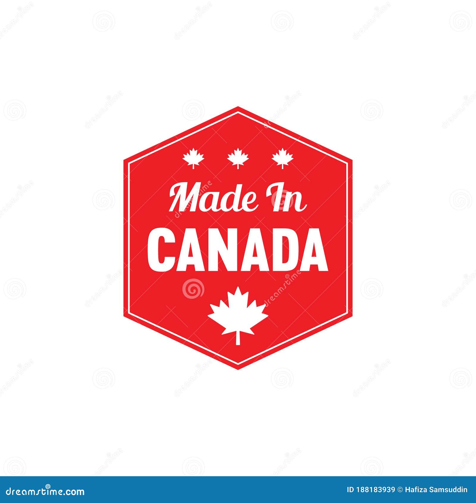 A Made in Canada Label Illustration. Stock Vector - Illustration of ...