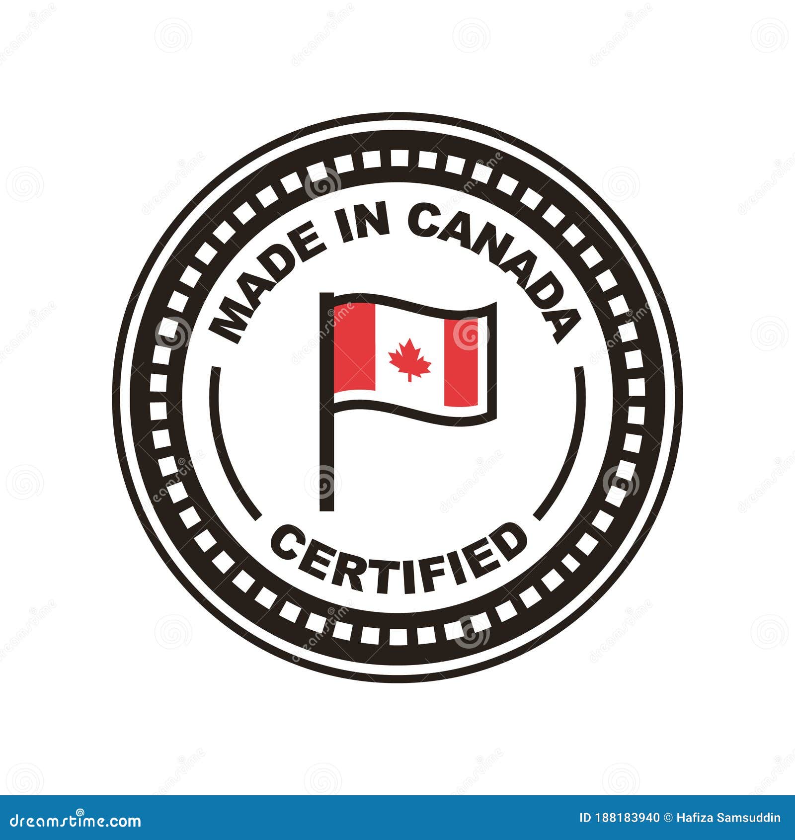 A Made in Canada Label Illustration. Stock Vector - Illustration of ...