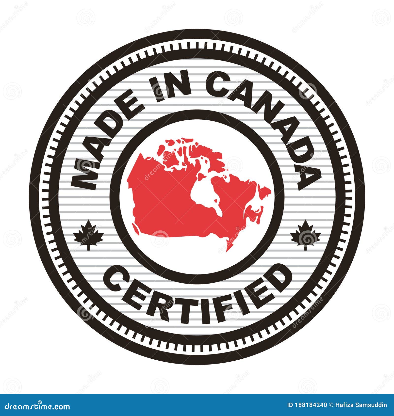 A Made in Canada Label Illustration. Stock Vector - Illustration of ...