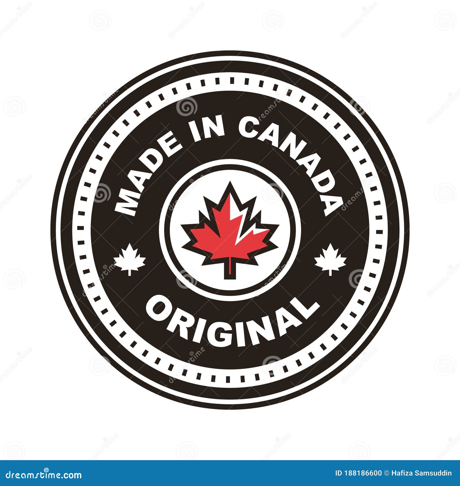 A Made in Canada Label Illustration. Stock Vector - Illustration of ...