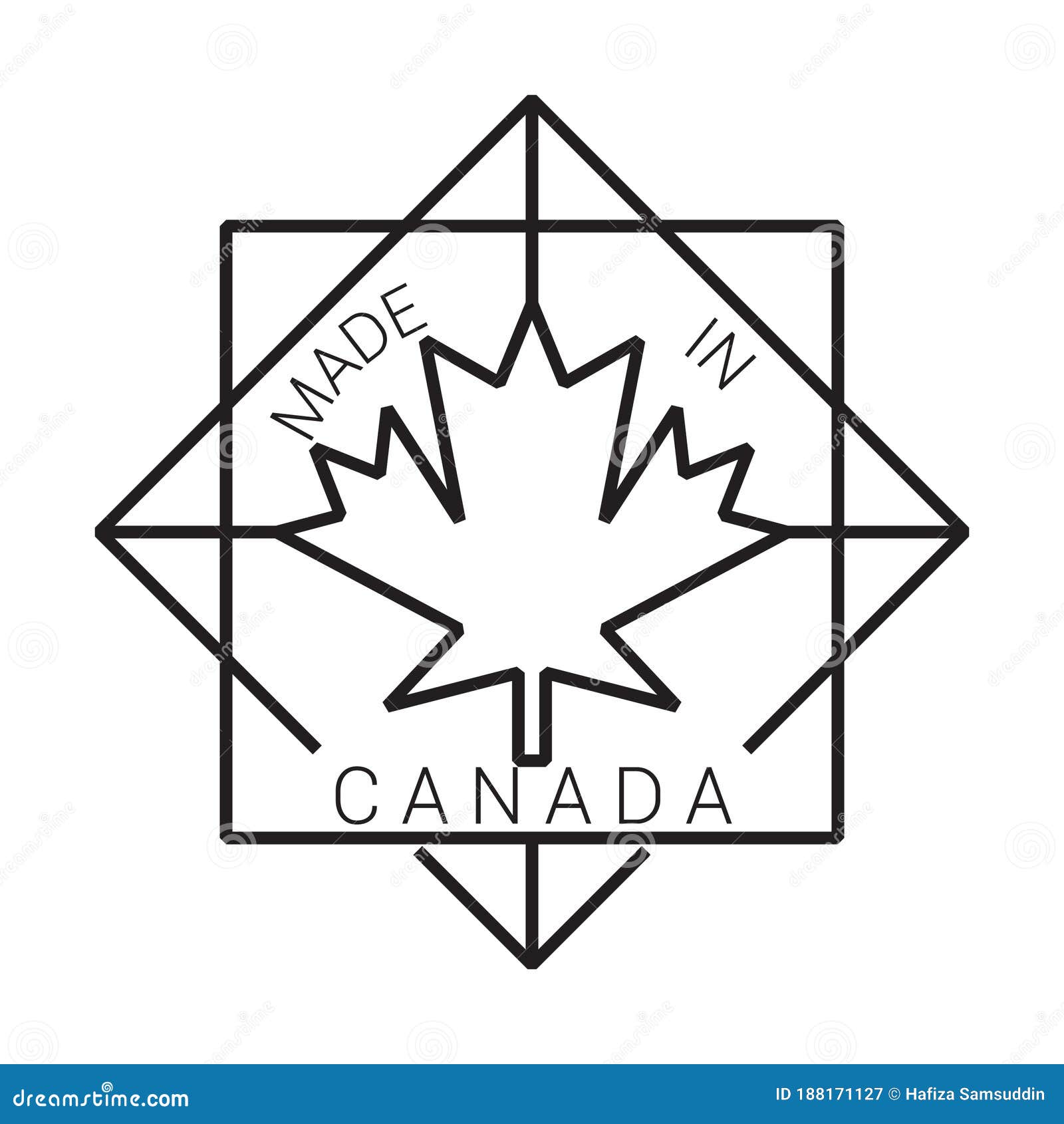 Made in Canada Label. Vector Illustration Decorative Design Stock ...