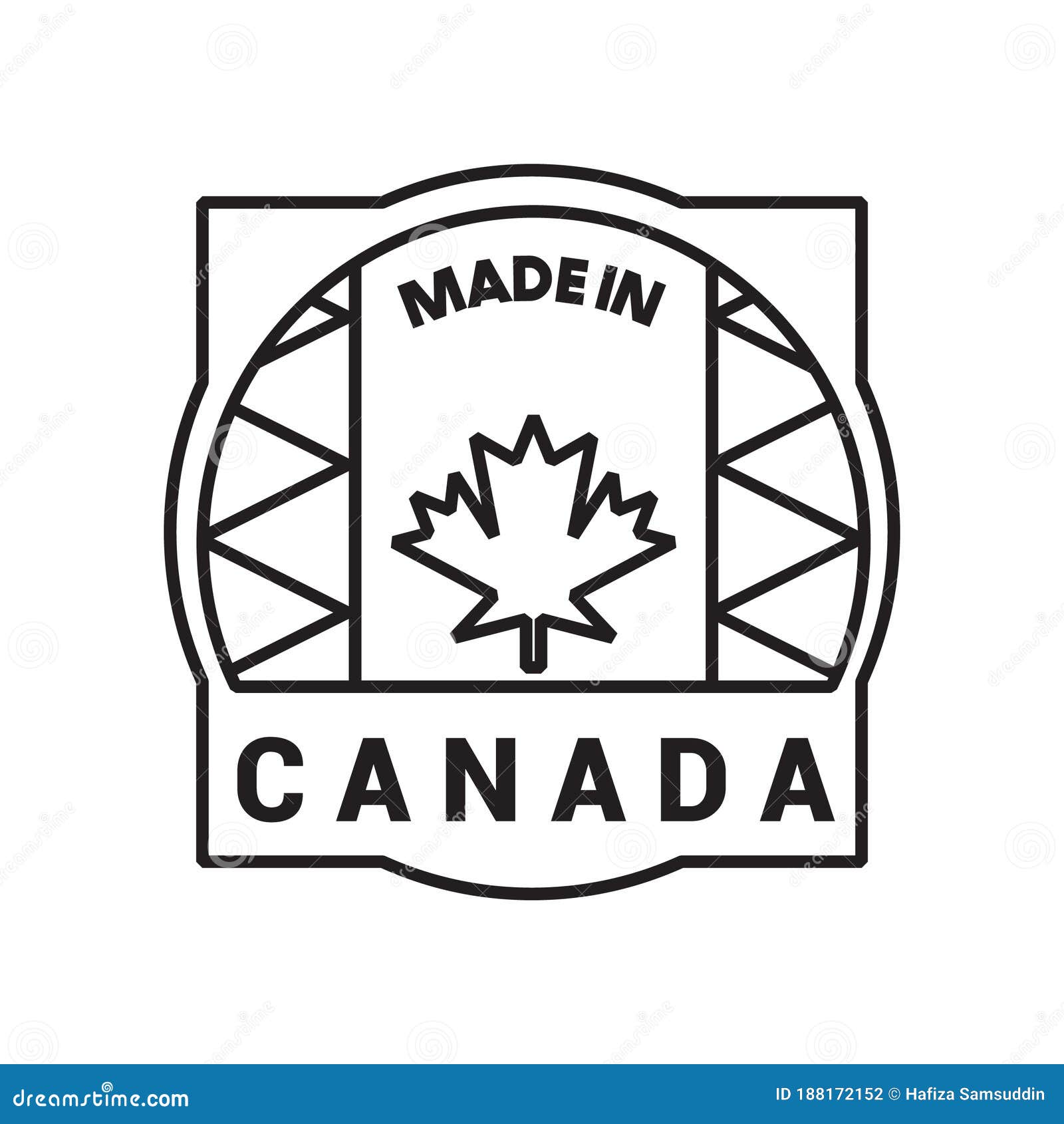 Made in Canada Label. Vector Illustration Decorative Design Stock ...