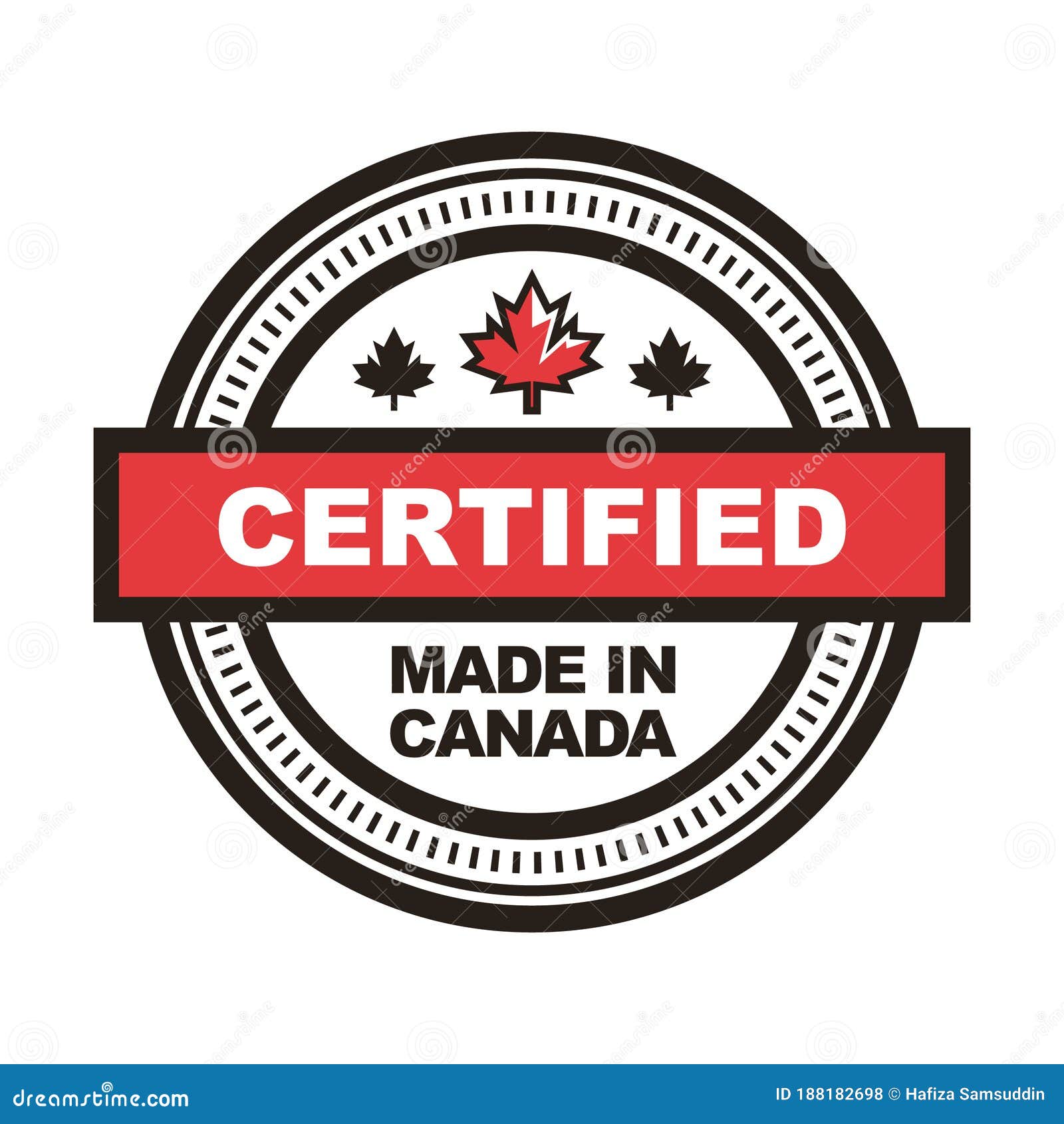 Made in Canada Label. Vector Illustration Decorative Design Stock ...