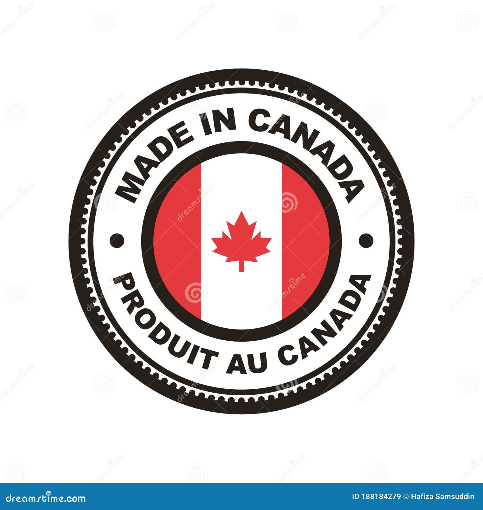 Made in Canada Label. Vector Illustration Decorative Design Stock ...