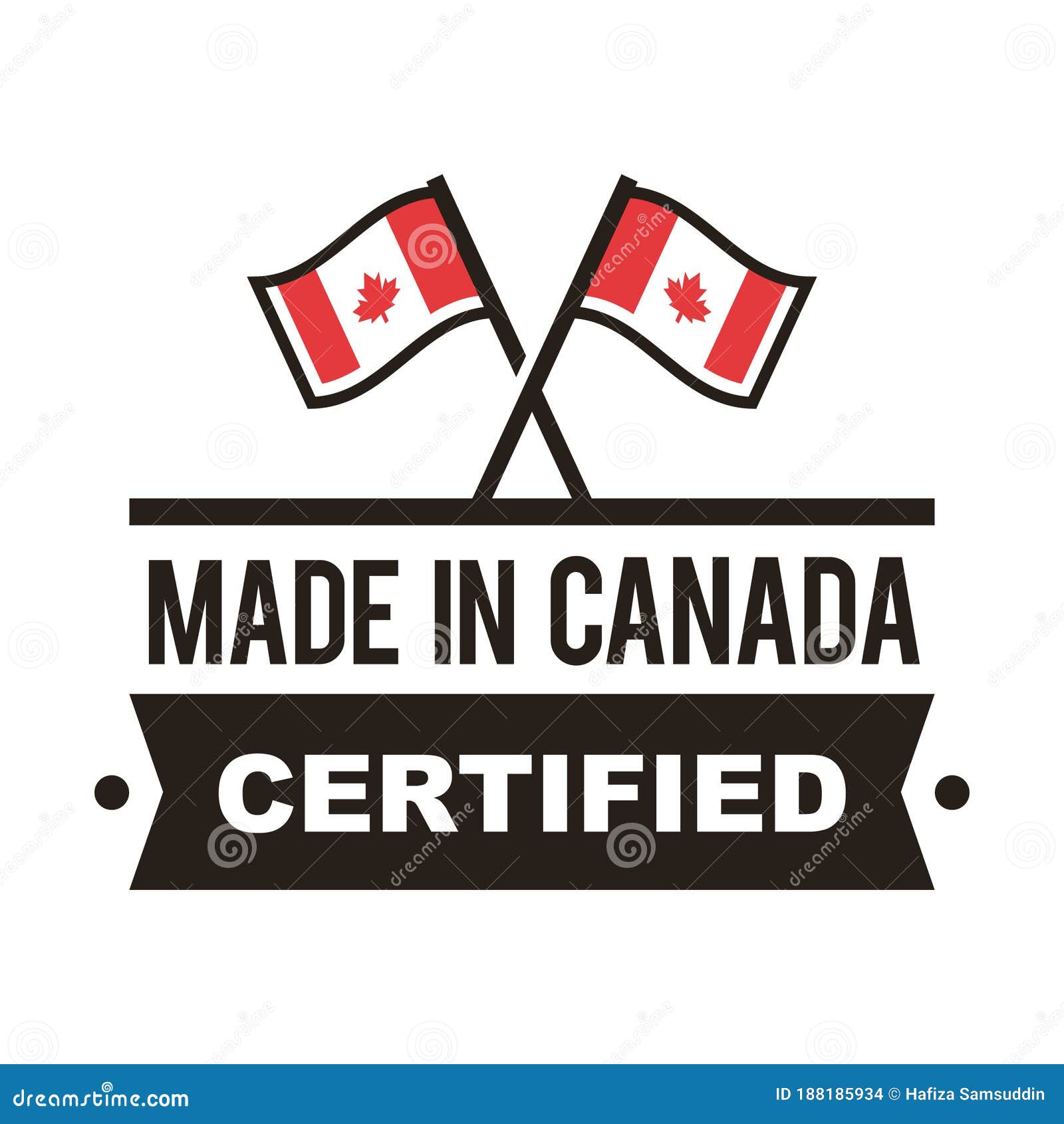 Made in Canada Label. Vector Illustration Decorative Design Stock ...