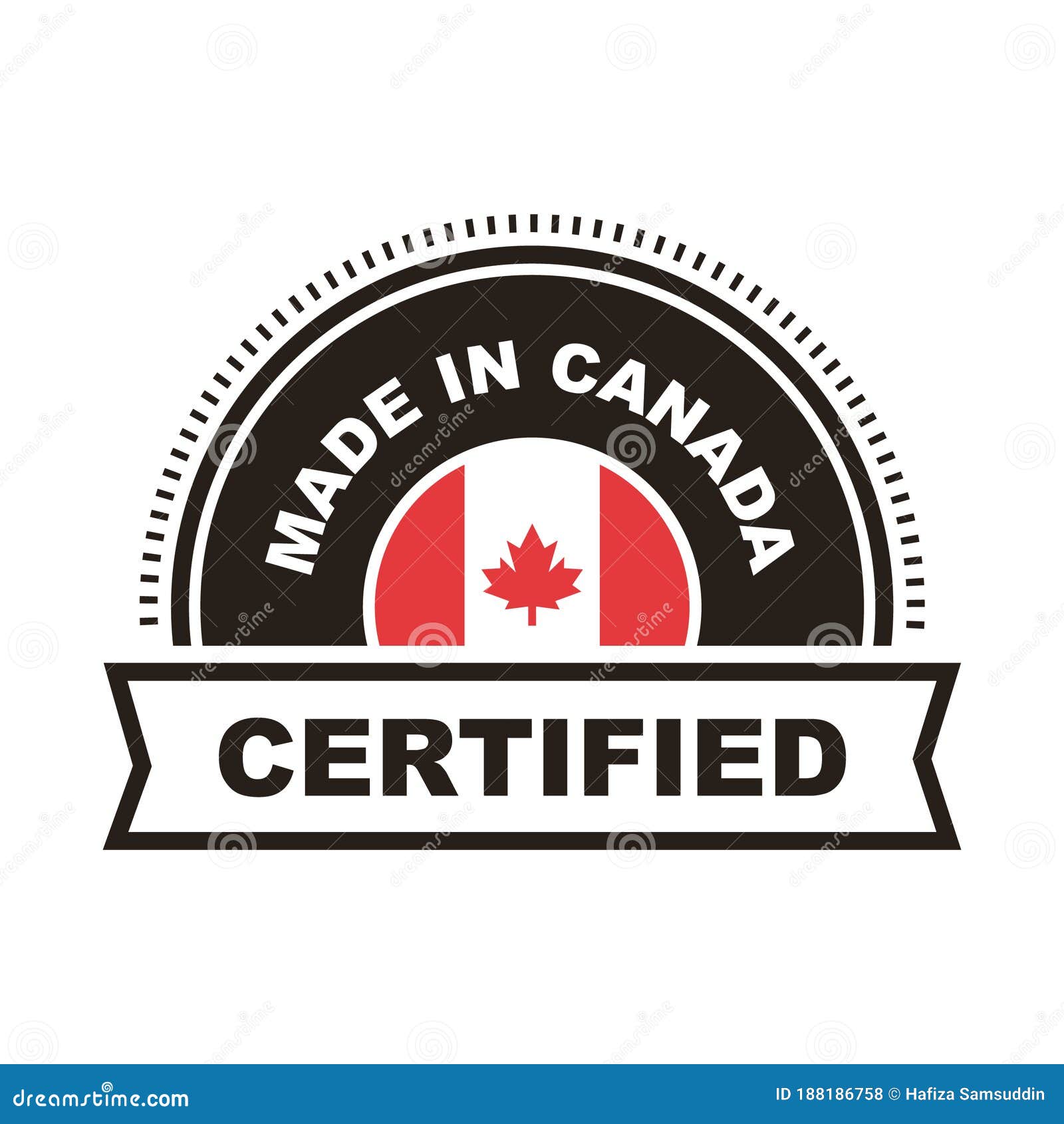 Made in Canada Label. Vector Illustration Decorative Design Stock ...