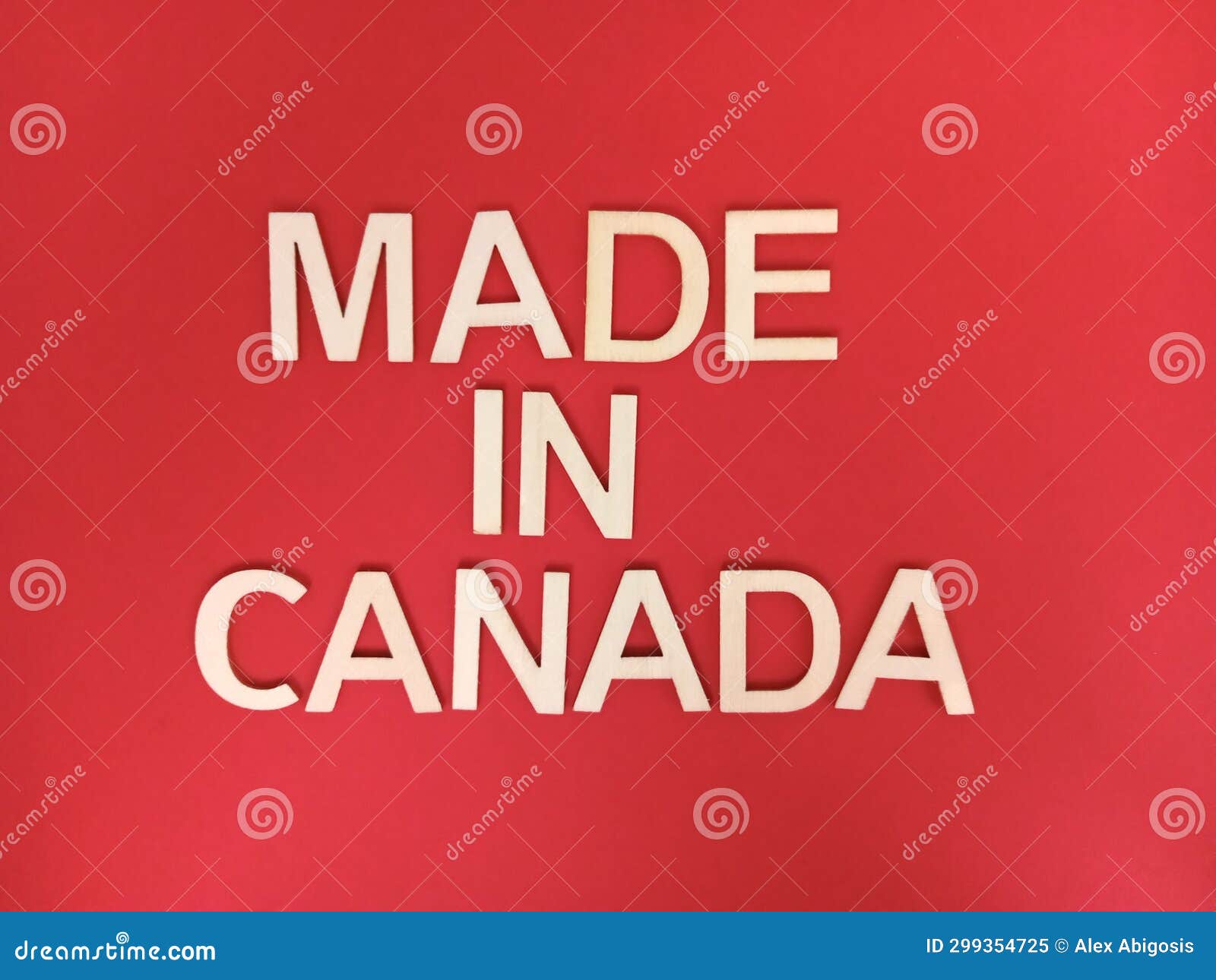 Made in Canada Sign on a Red Background Stock Image - Image of poster ...