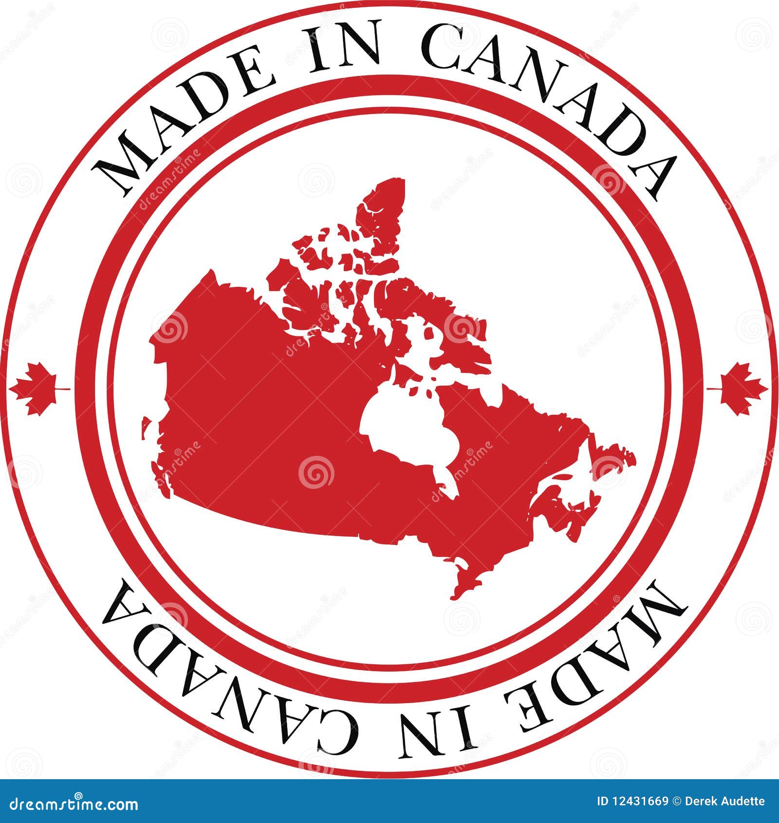 Made in Canada Stamp stock vector. Illustration of printing - 12431669