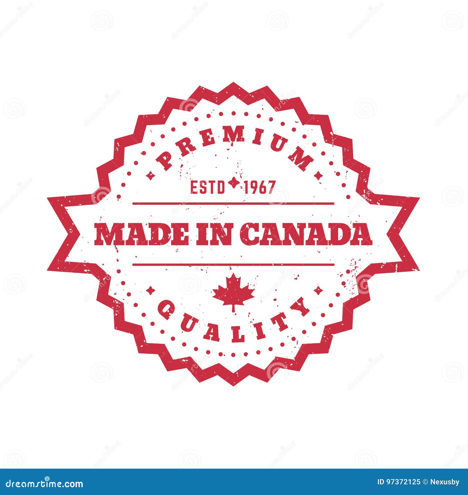 Made in Canada, Vector Badge, Round Label Stock Vector - Illustration ...