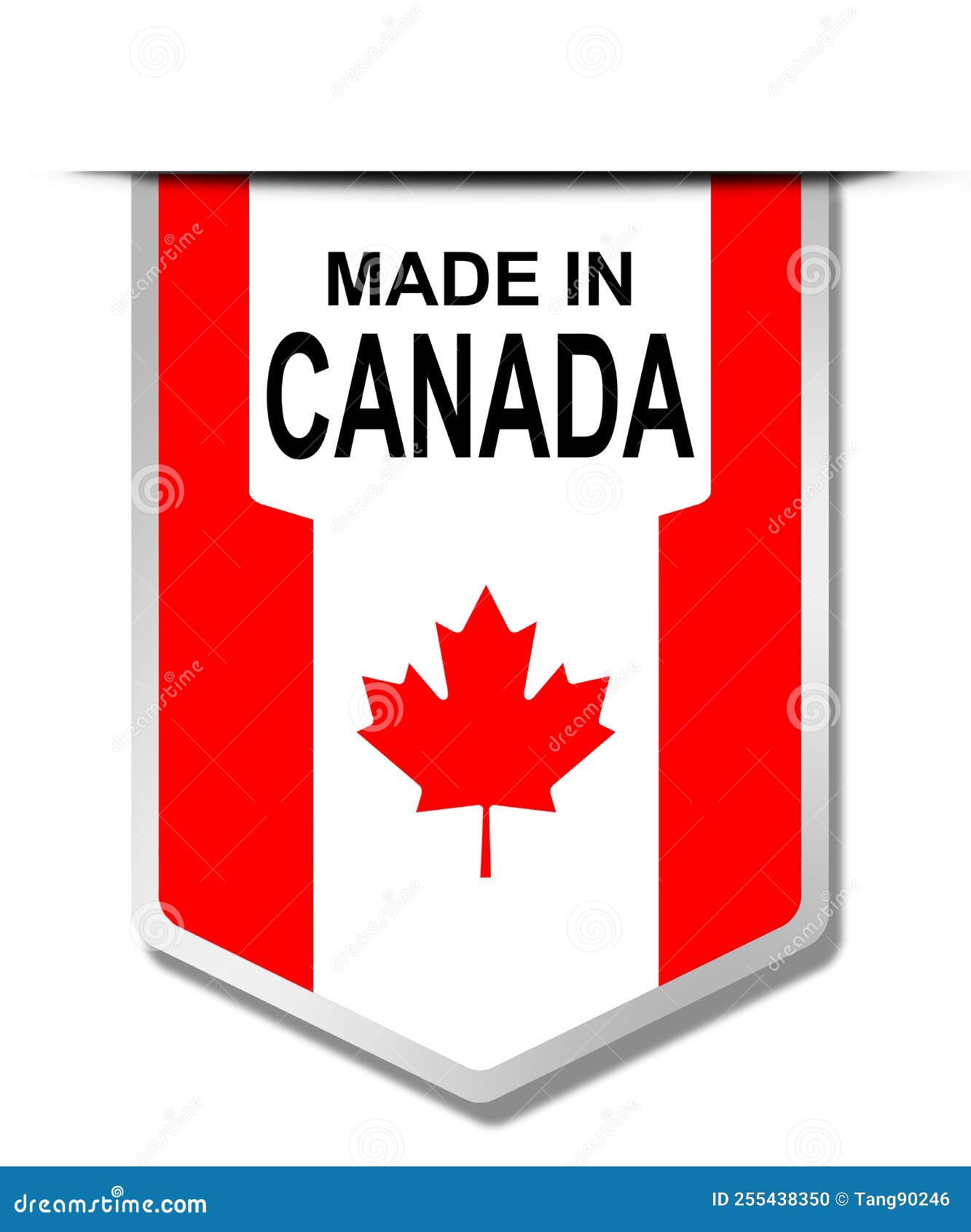 Made in Canada Word on Hanging Banner Stock Illustration - Illustration ...