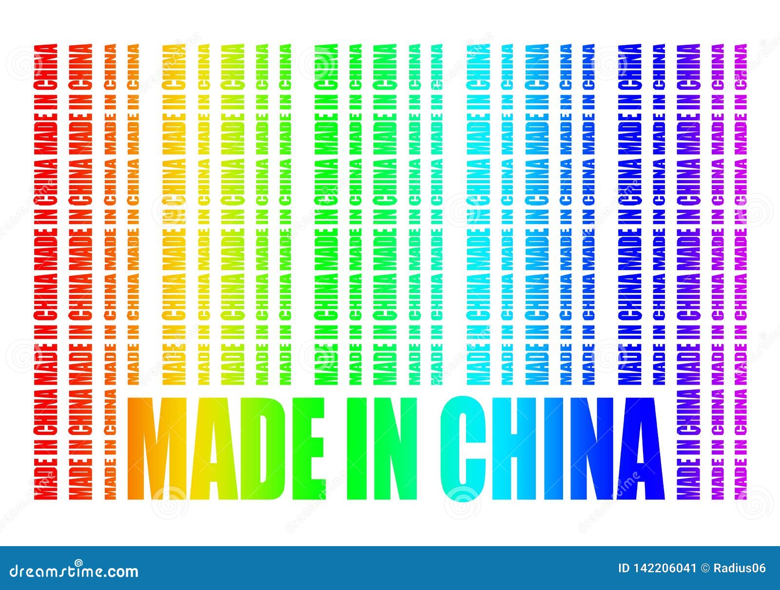 Made in China text stock vector. Illustration of concept - 142206041