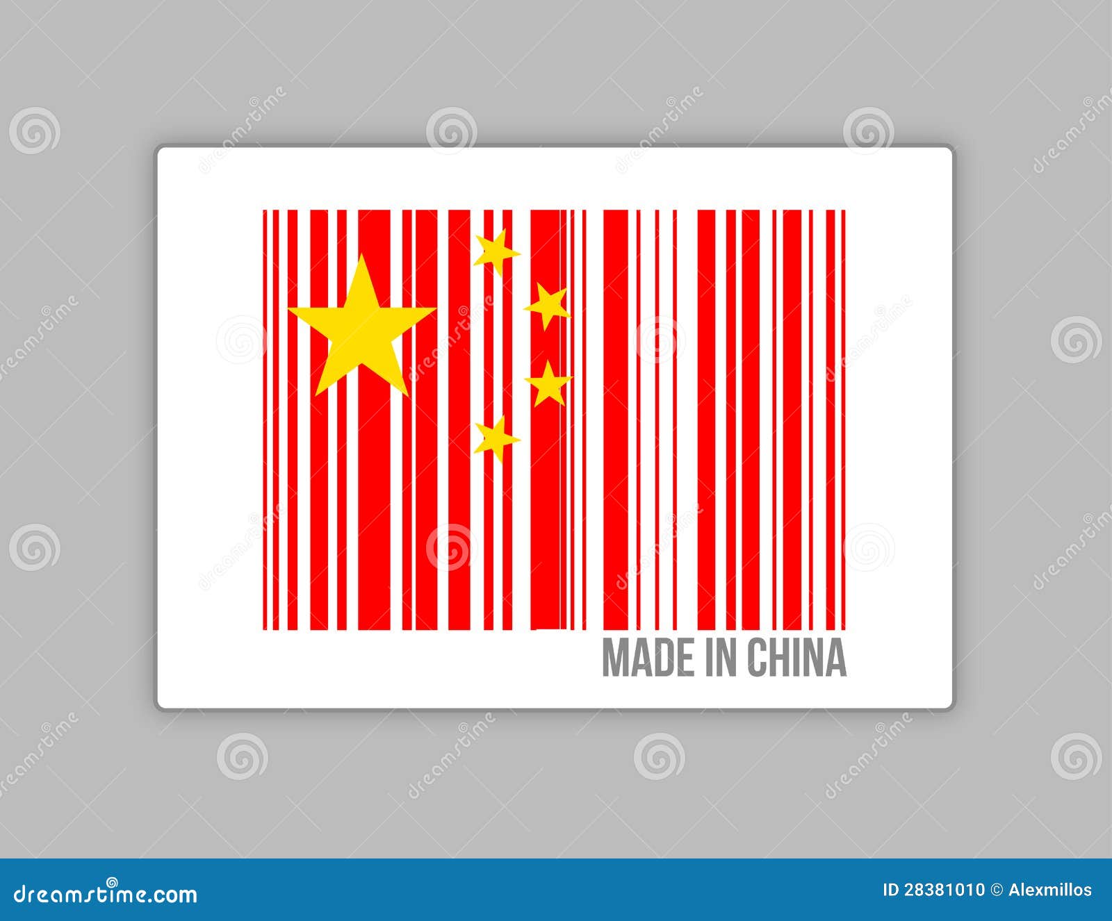 Made in china barcode stock illustration. Illustration of paper - 28381010