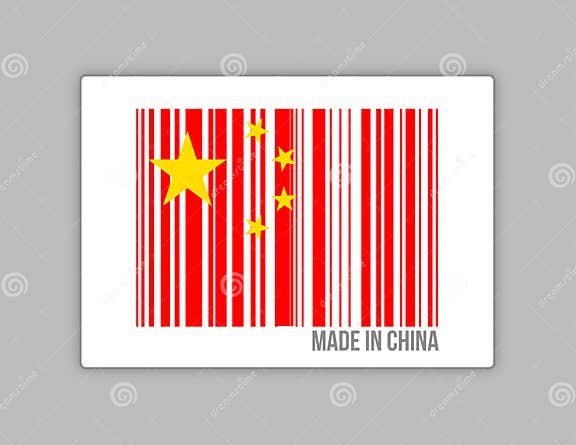 Made in china barcode stock illustration. Illustration of paper - 28381010