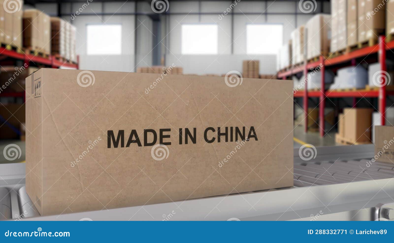 Made in China Import and Export Concept. Cardboard Boxes with Product ...