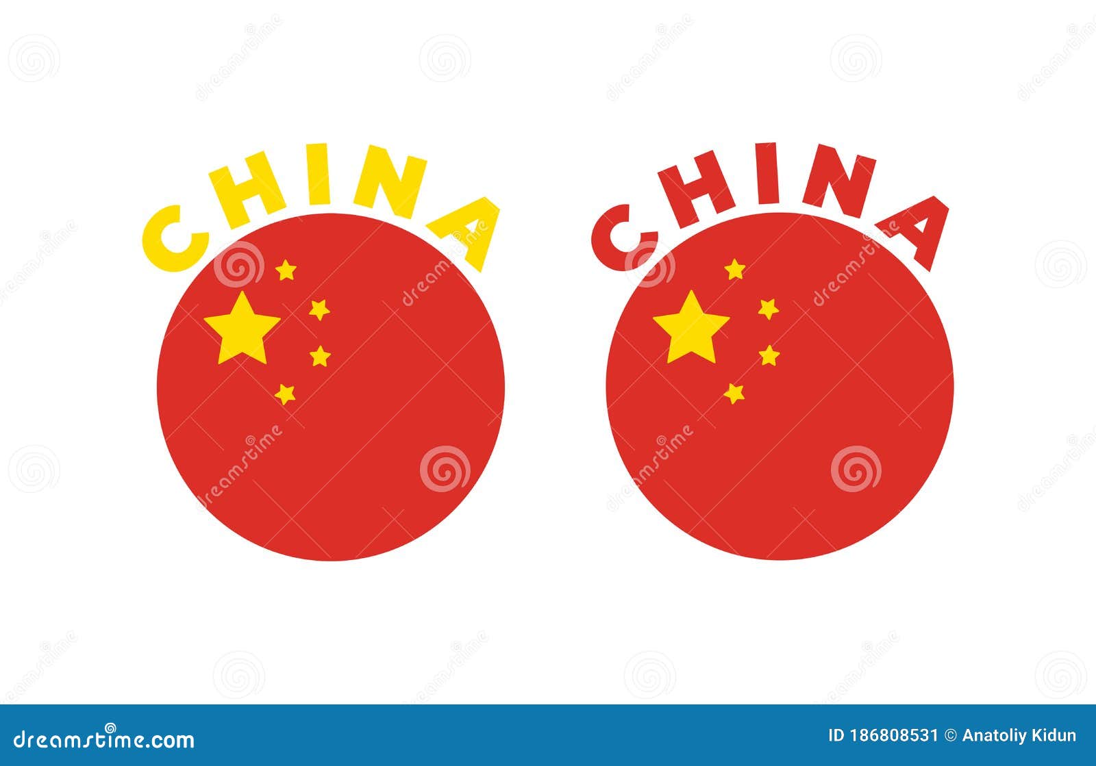 Made in CHINA Sign Vector. CHINA Flag Stock Illustration - Illustration ...