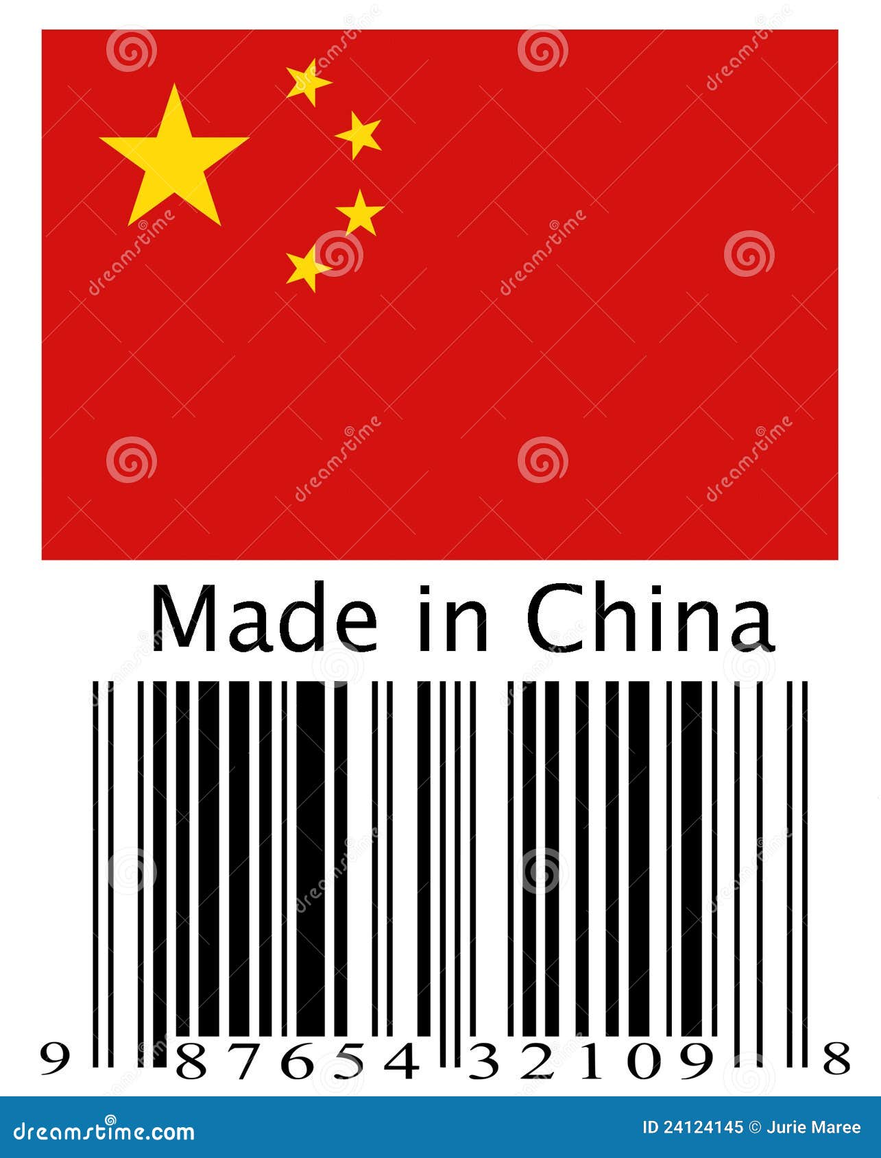 Made in Cihina barcode stock image. Image of electronic - 24124145