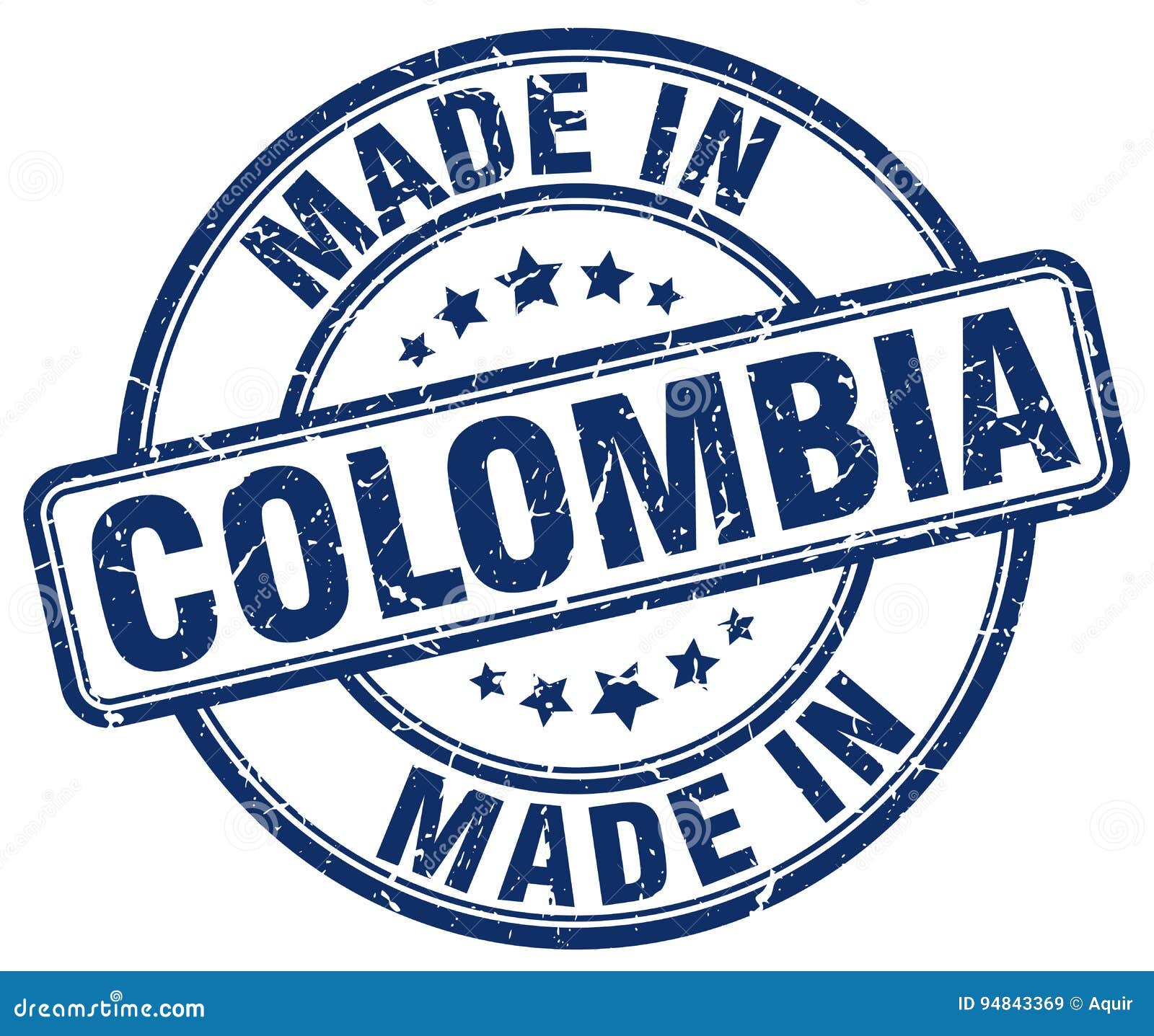 Colombia Blue Low Poly Map With Capital Bogota Vector Illustration ...