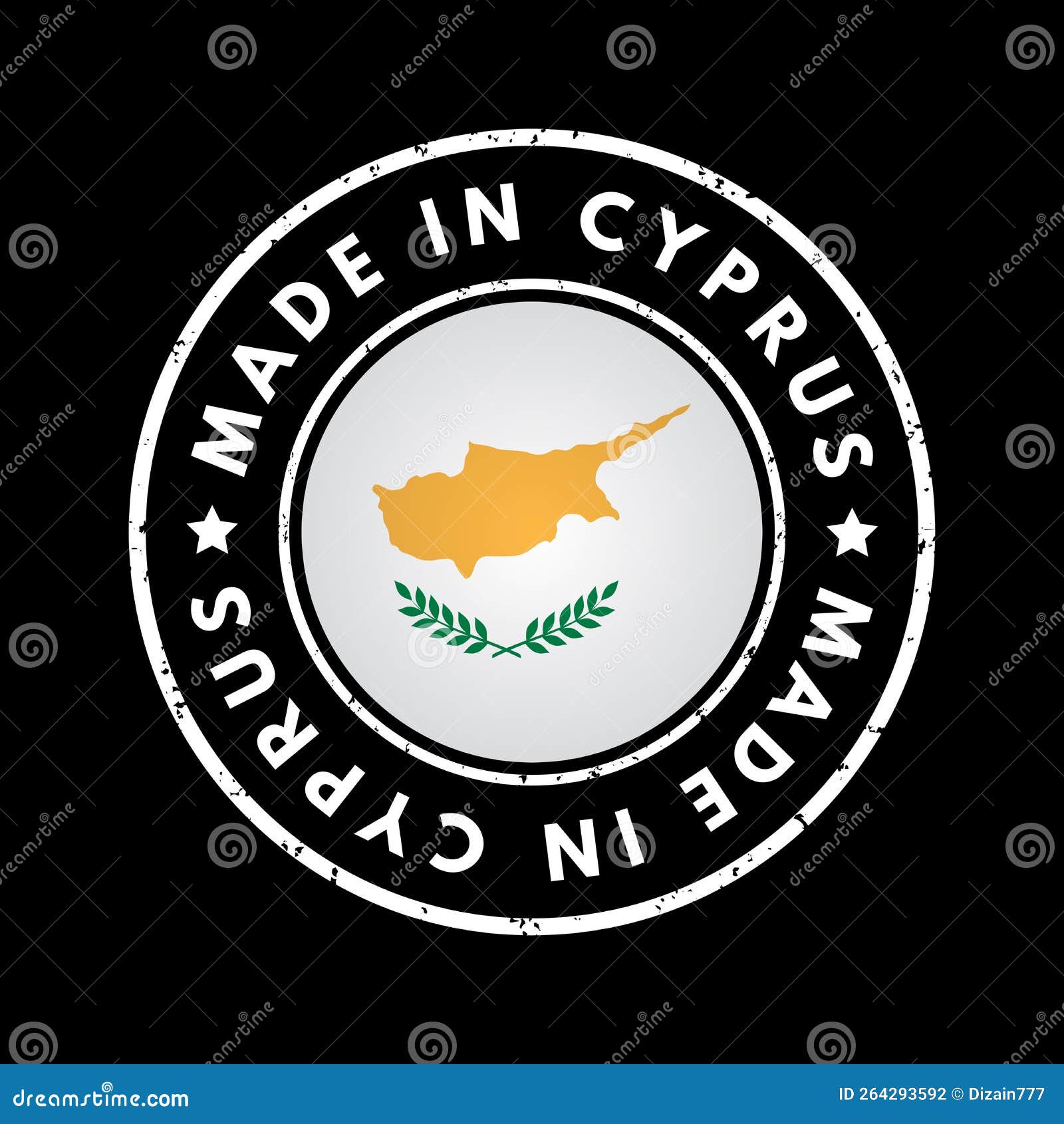 Made in Cyprus Text Emblem Badge, Concept Background Stock Illustration ...