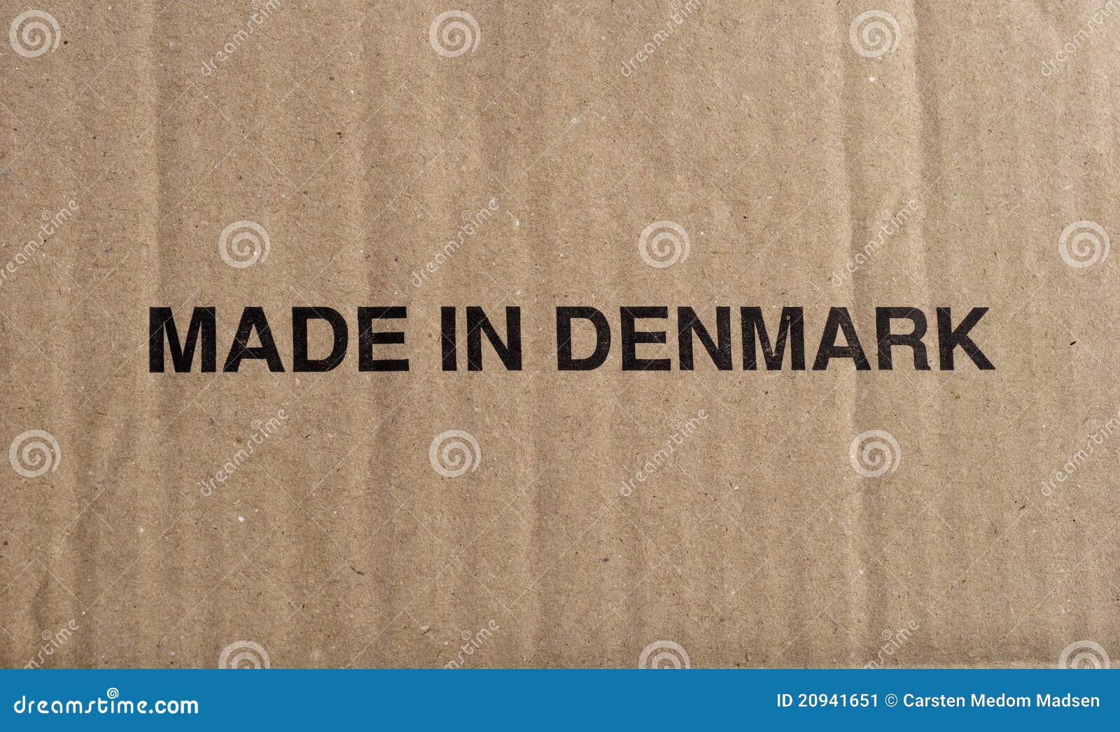 Made in Denmark stock image. Image of cardboard, horizontal - 20941651