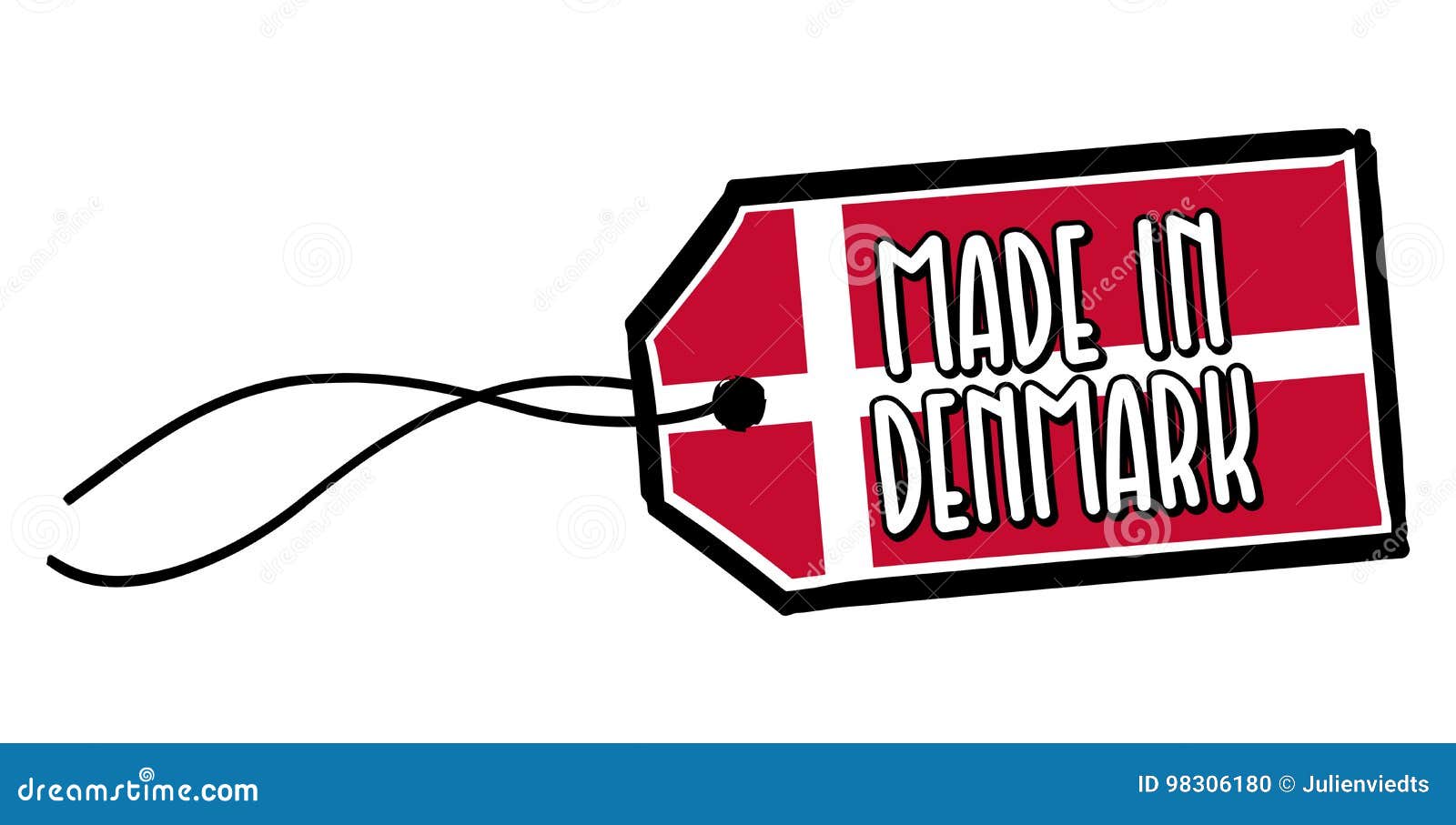 Made in Denmark Label. stock vector. Illustration of design - 98306180