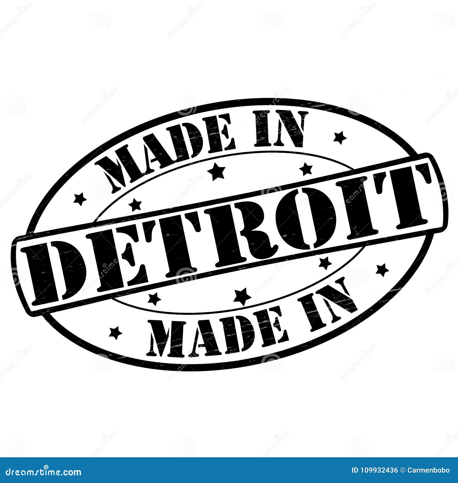 Made in Detroit stock illustration. Illustration of miscellaneous ...