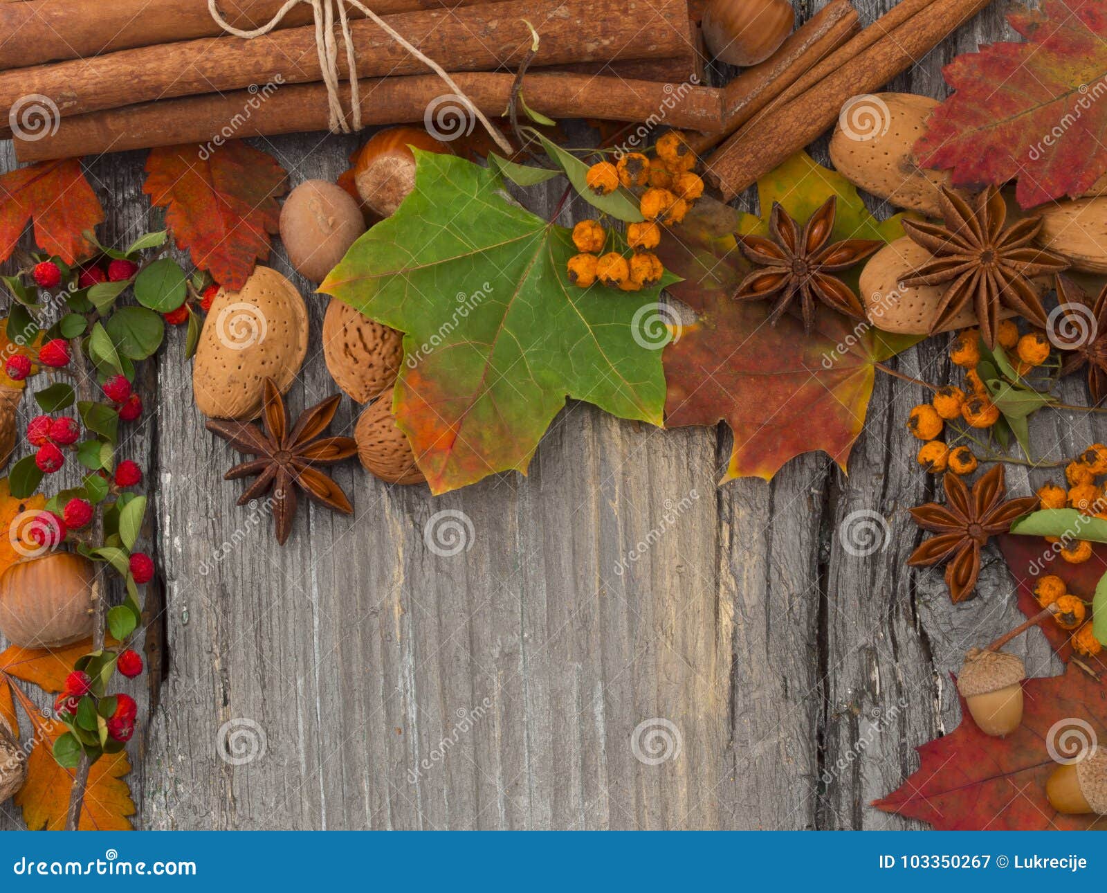 Decorative Frame for Fall Days Stock Image - Image of board, homemade ...