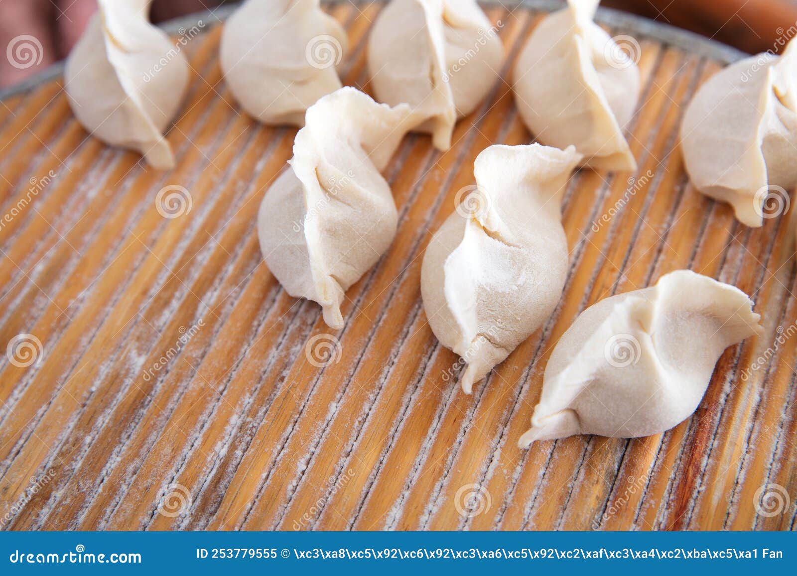 Made Dumplings on Board in Winter Stock Image - Image of festivals ...