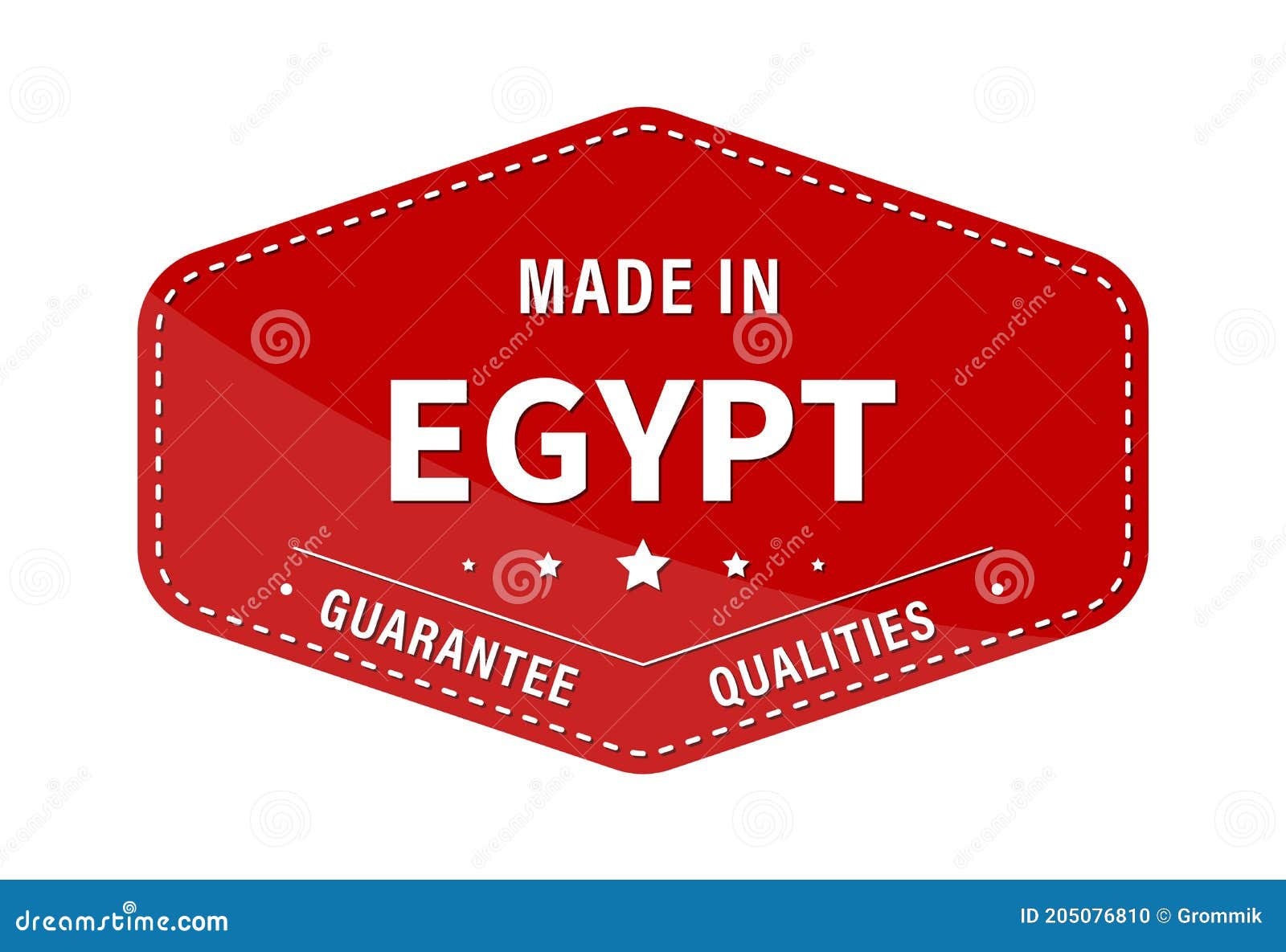 MADE in EGYPT, Guarantee Quality. Label, Sticker or Trademark Stock ...