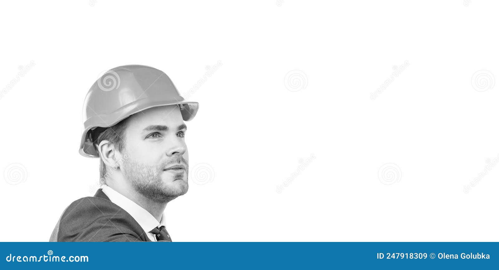 We are Made for Engineering. Serious Engineer Portrait. Civil Engineer ...