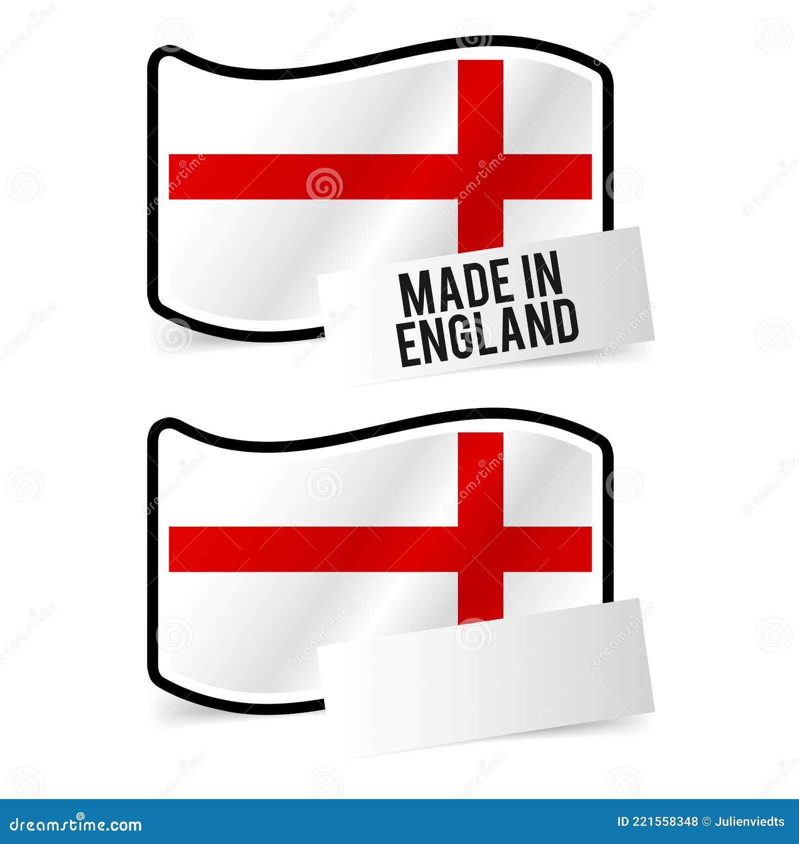 Made in England Flag and White Empty Paper Stock Illustration ...
