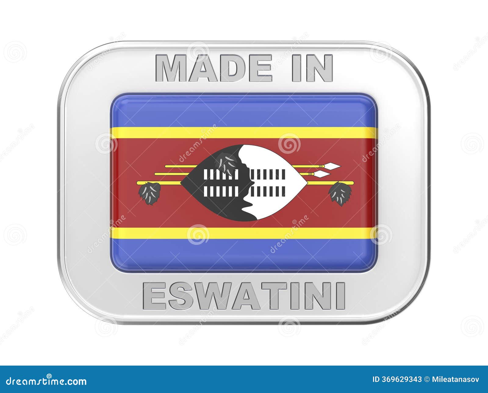 Made In Eswatini - Set Of Labels, Stamps, Badges, With The Eswatini Map ...