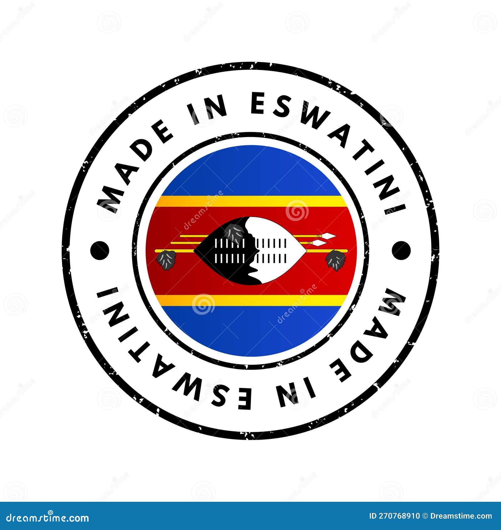 Made In Eswatini Stamp. Logo Icon Symbol Design. Security Seal Style ...