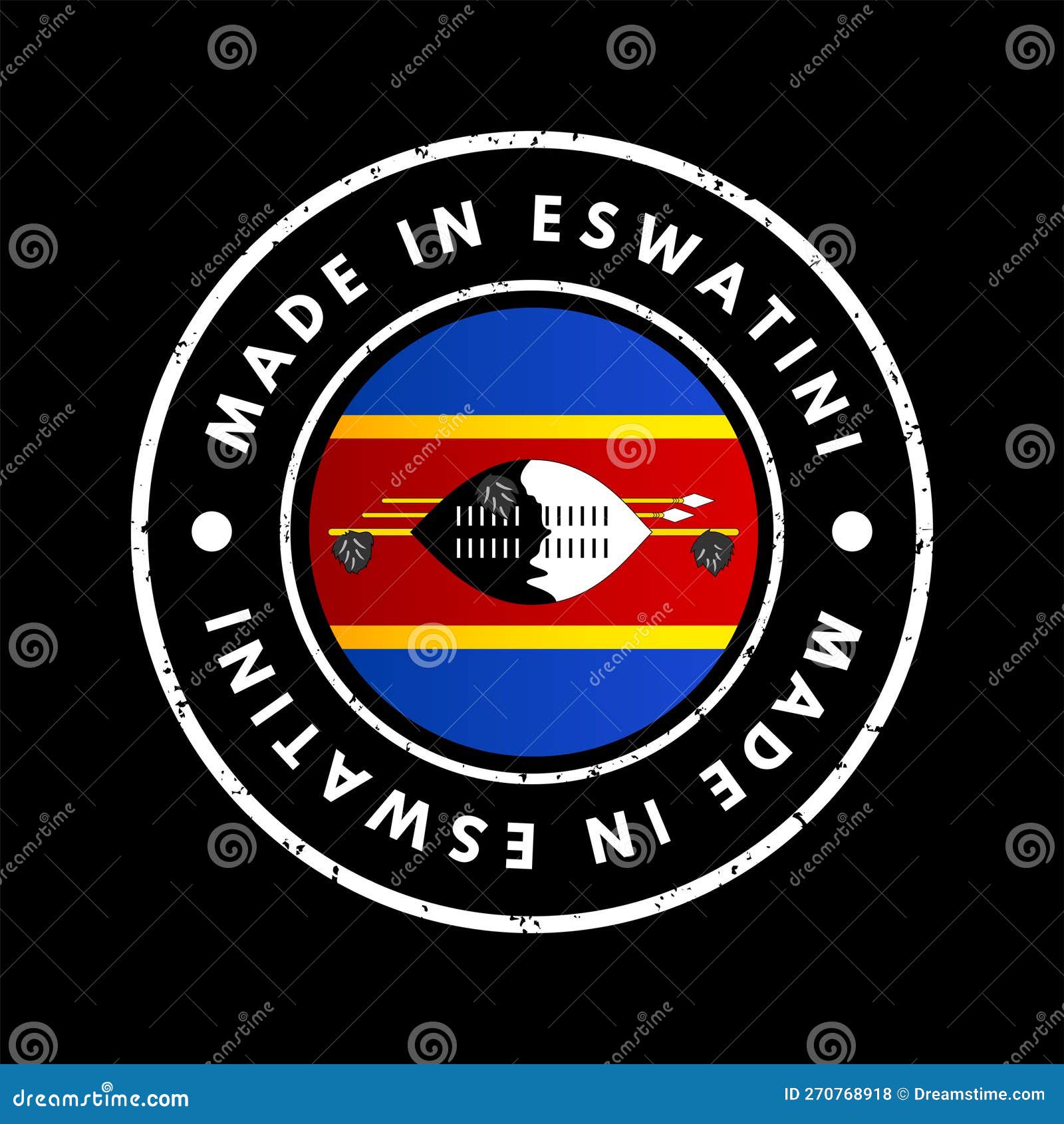 Made In Eswatini Stamp. Logo Icon Symbol Design. Security Seal Style ...