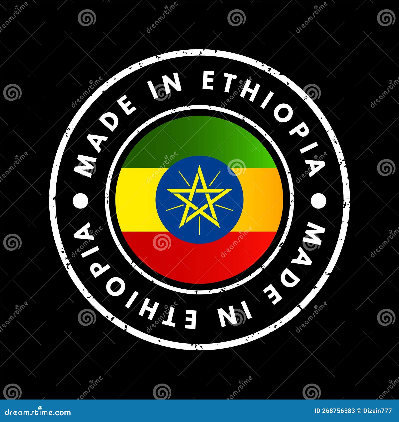 Ethiopia Text On Hex Code Illustration | CartoonDealer.com #108840888