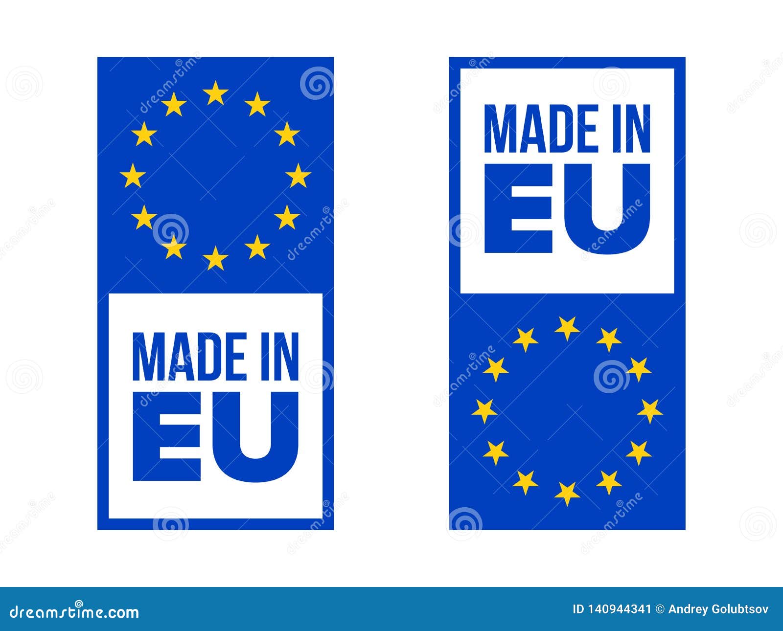 Made in EU Quality Certificate Label, Europe Flag Stars. Vector Made in ... Made in EU Quality Certificate Label, Europe Flag Stars. Vector Made in ...