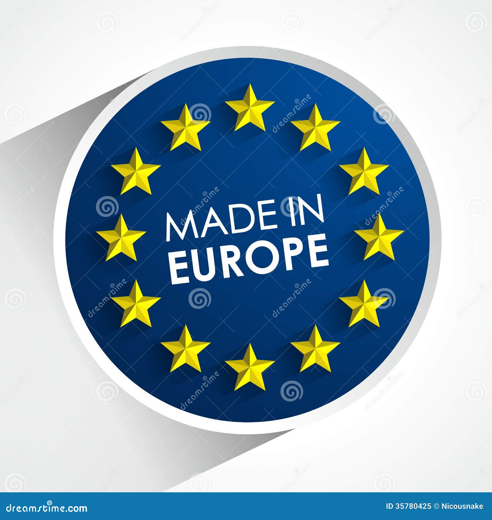 Made in Europe Badge stock vector. Illustration of euro - 35780425
