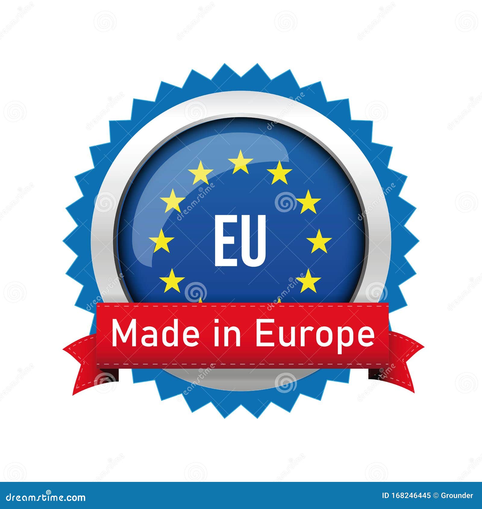 Made in Europe - EU Badge Sign Stock Vector - Illustration of icon ...