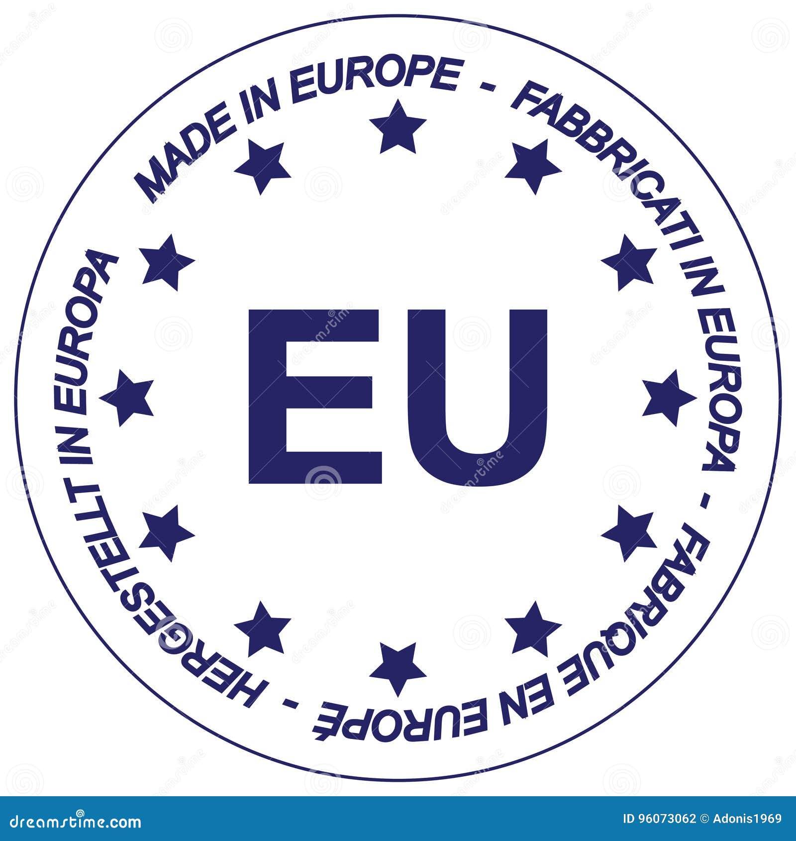 Made In Europe Logo Pack. Vector Stock Graphic Illustration Set ...