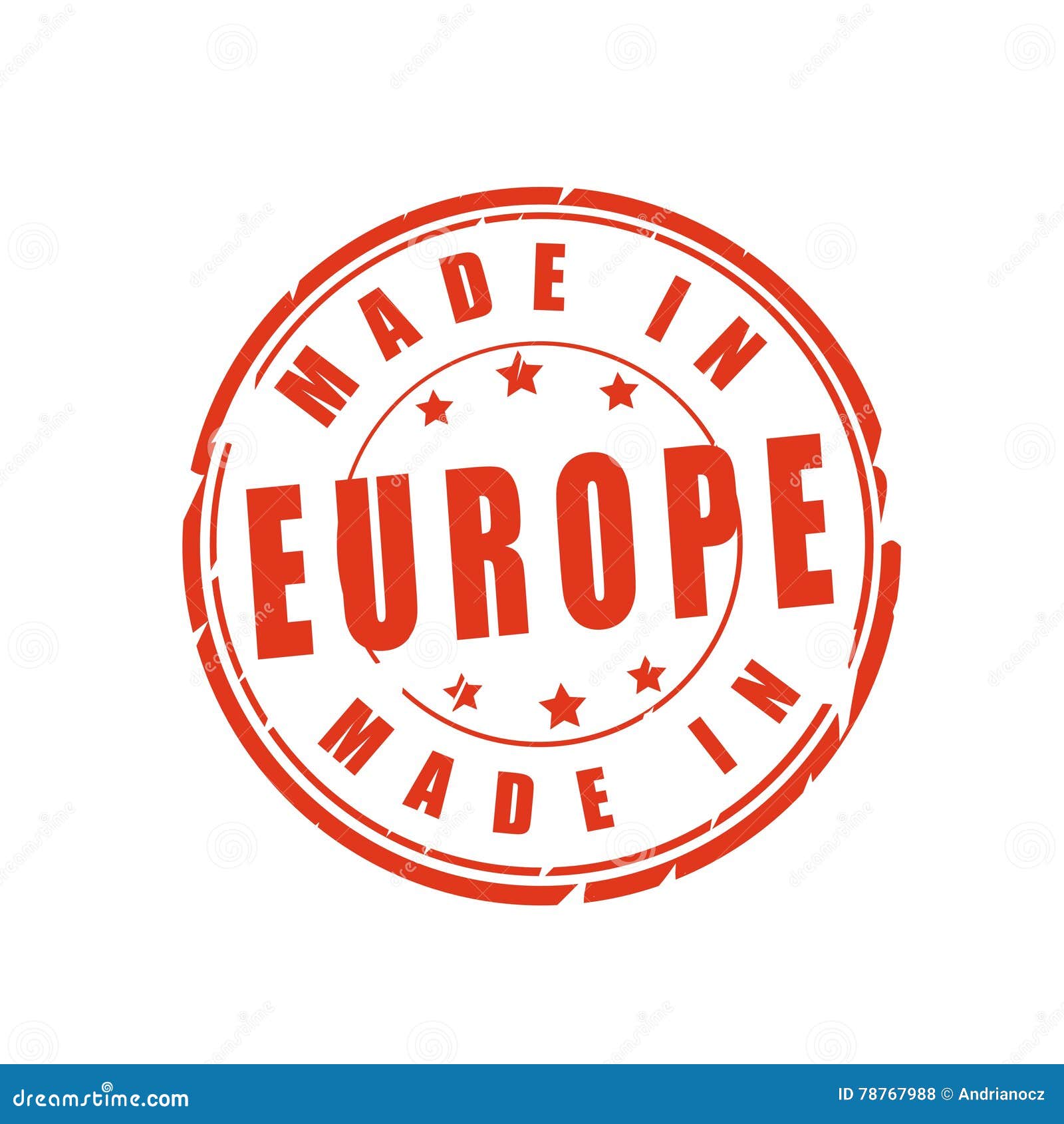 Made In Europe Logo Pack. Vector Stock Graphic Illustration Set ...