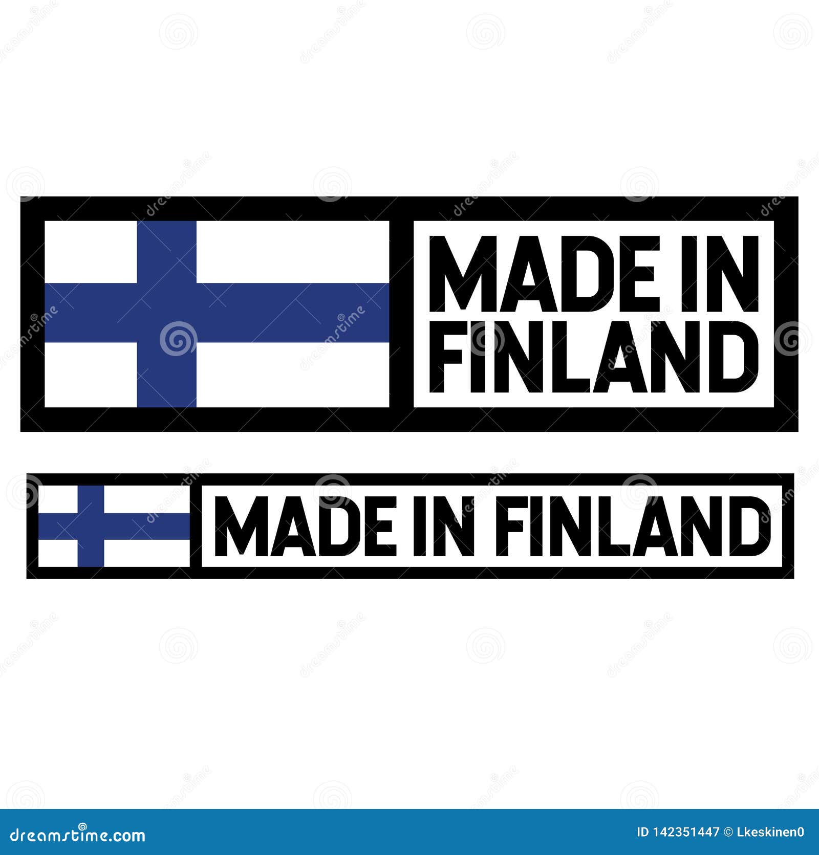 Made In Finland, Modern Vector Background With Finnish Colors ...