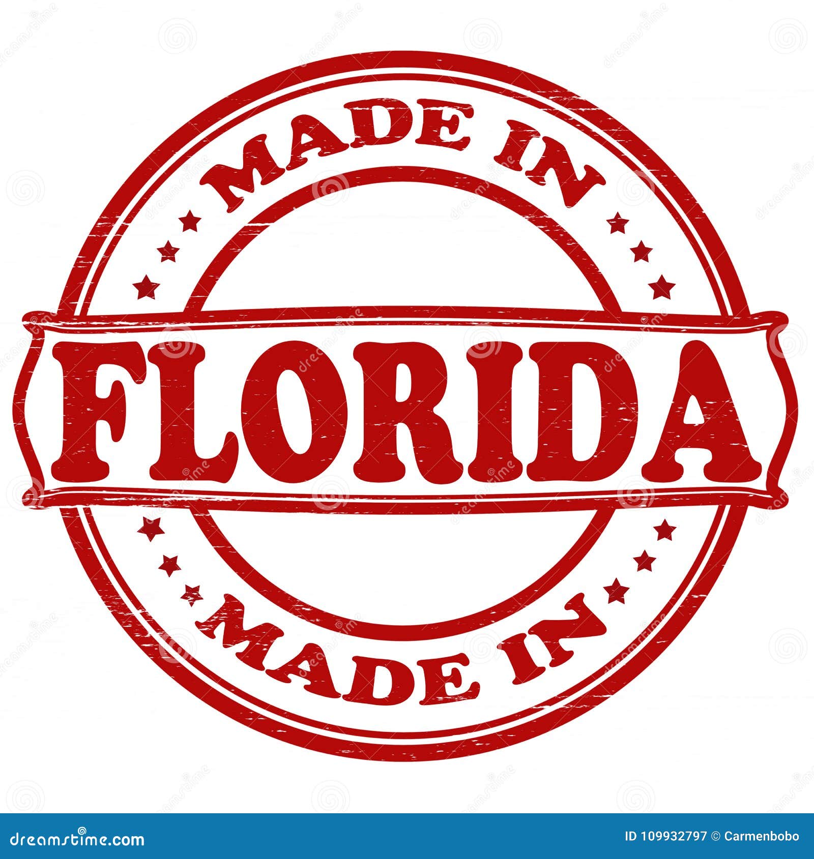 Made in Florida stock illustration. Illustration of stamp - 109932797