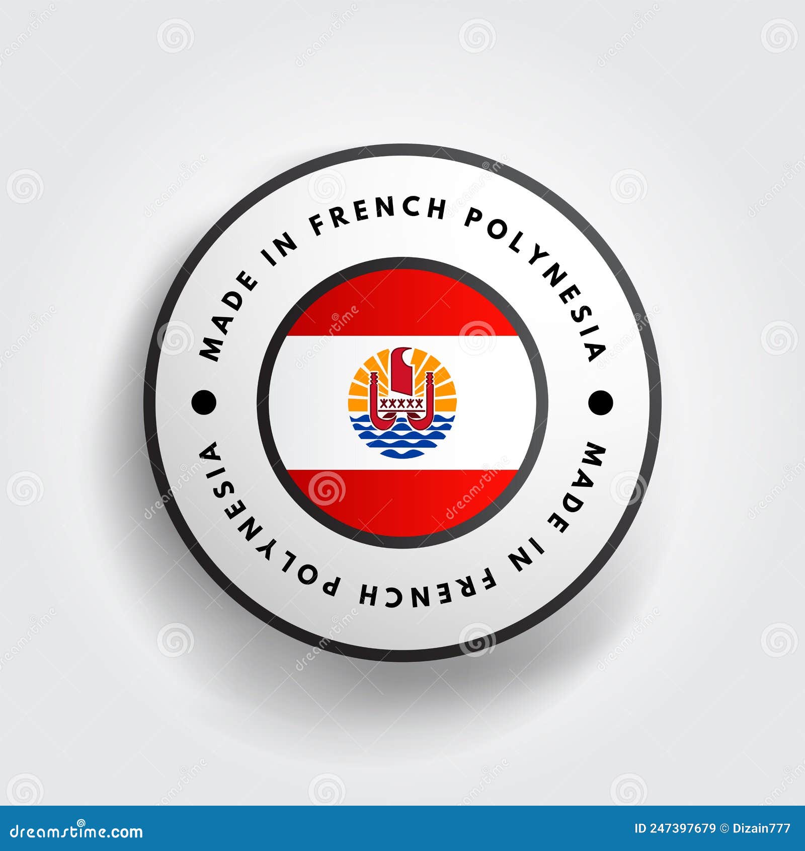 Made in French Polynesia Text Emblem Stamp, Concept Background Stock ...