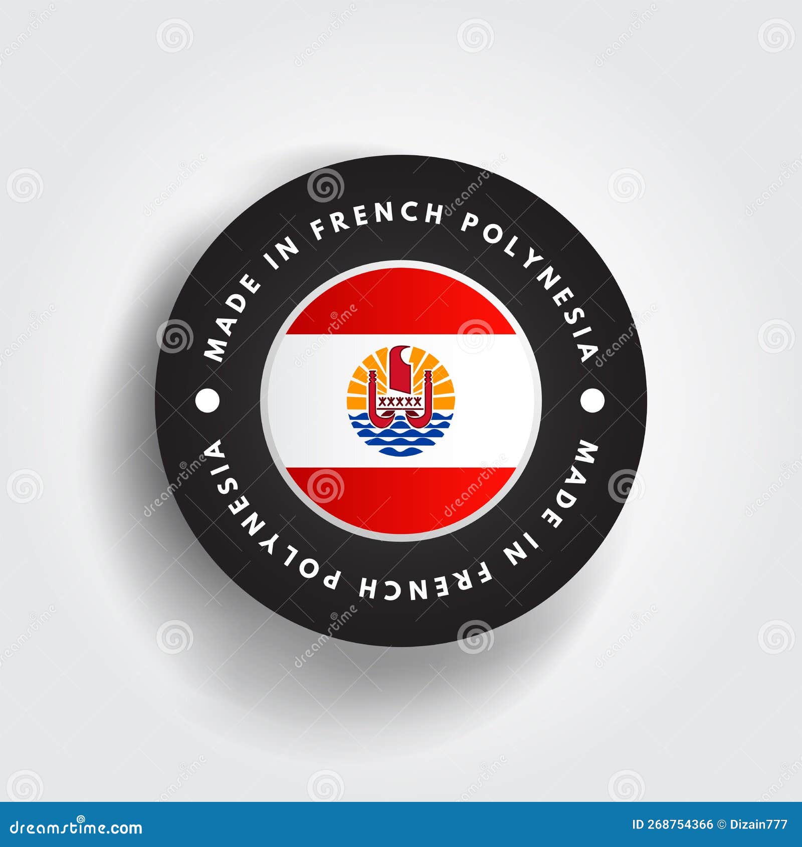 Made in French Polynesia Text Emblem Stamp, Concept Background Stock ...