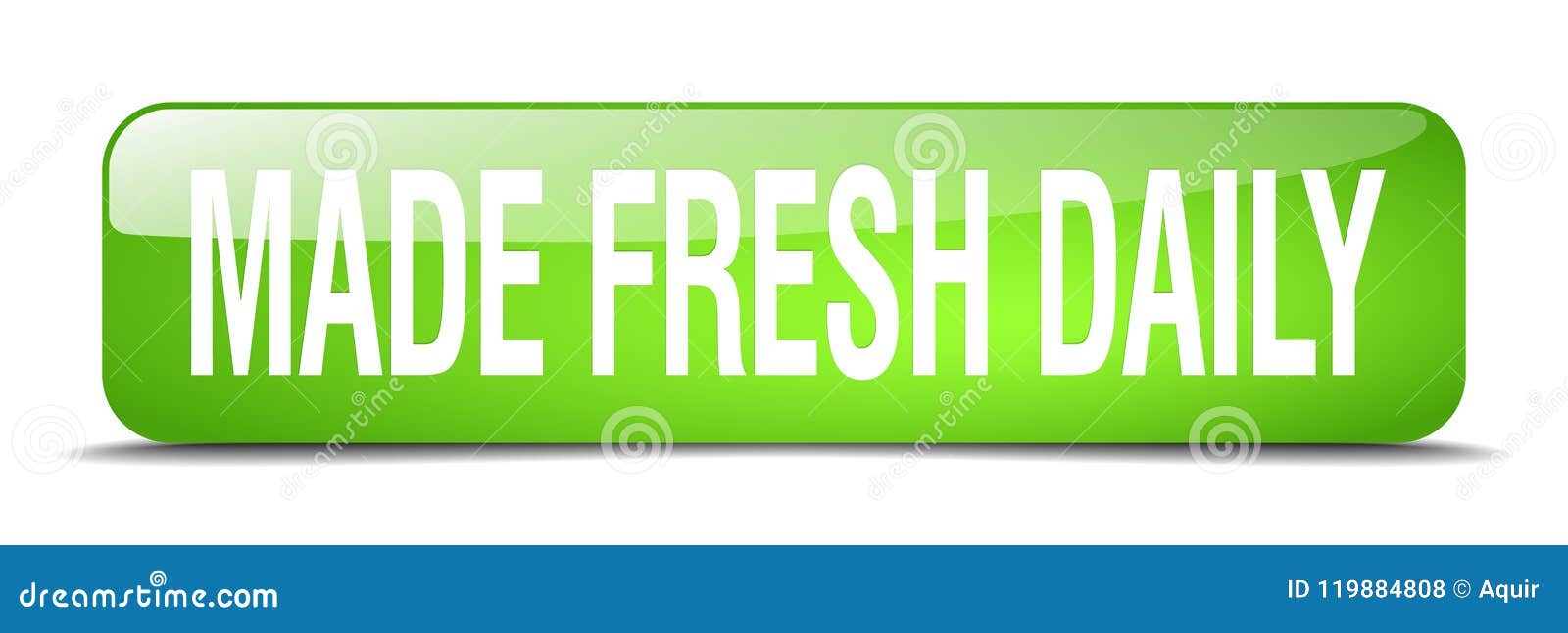 Made fresh daily button stock vector. Illustration of white - 119884808