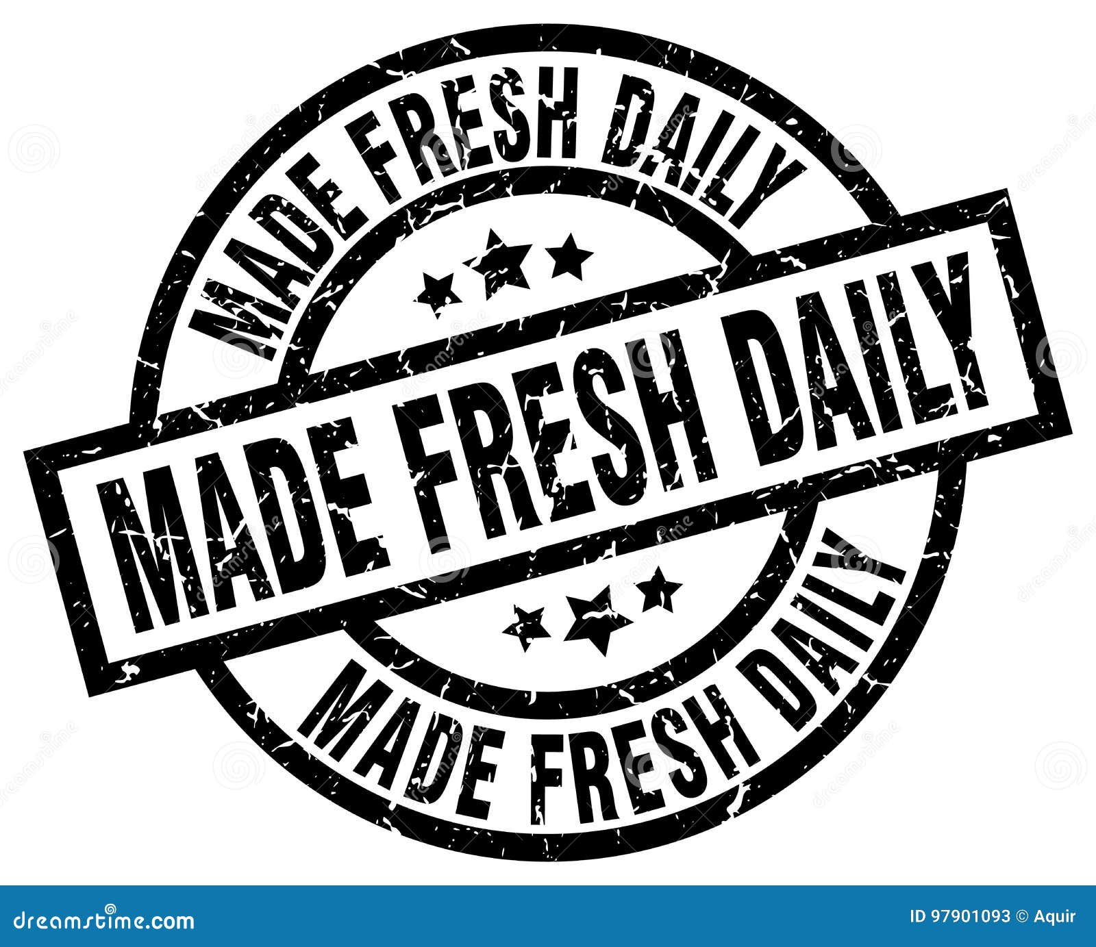 Made fresh daily stamp stock vector. Illustration of isolated - 97901093