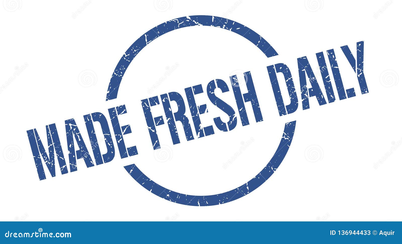 Made fresh daily stamp stock vector. Illustration of template - 136944433