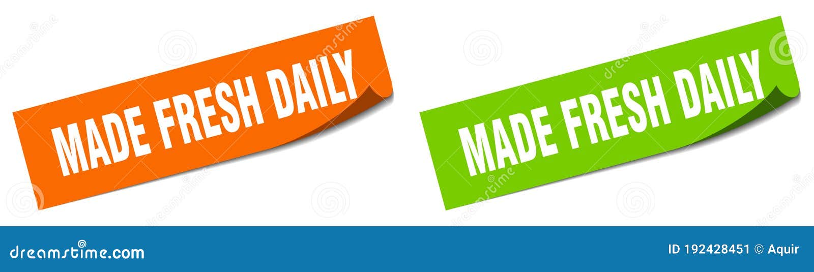 Made Fresh daily Sticker. Made Fresh daily Sign Set Stock Vector ...