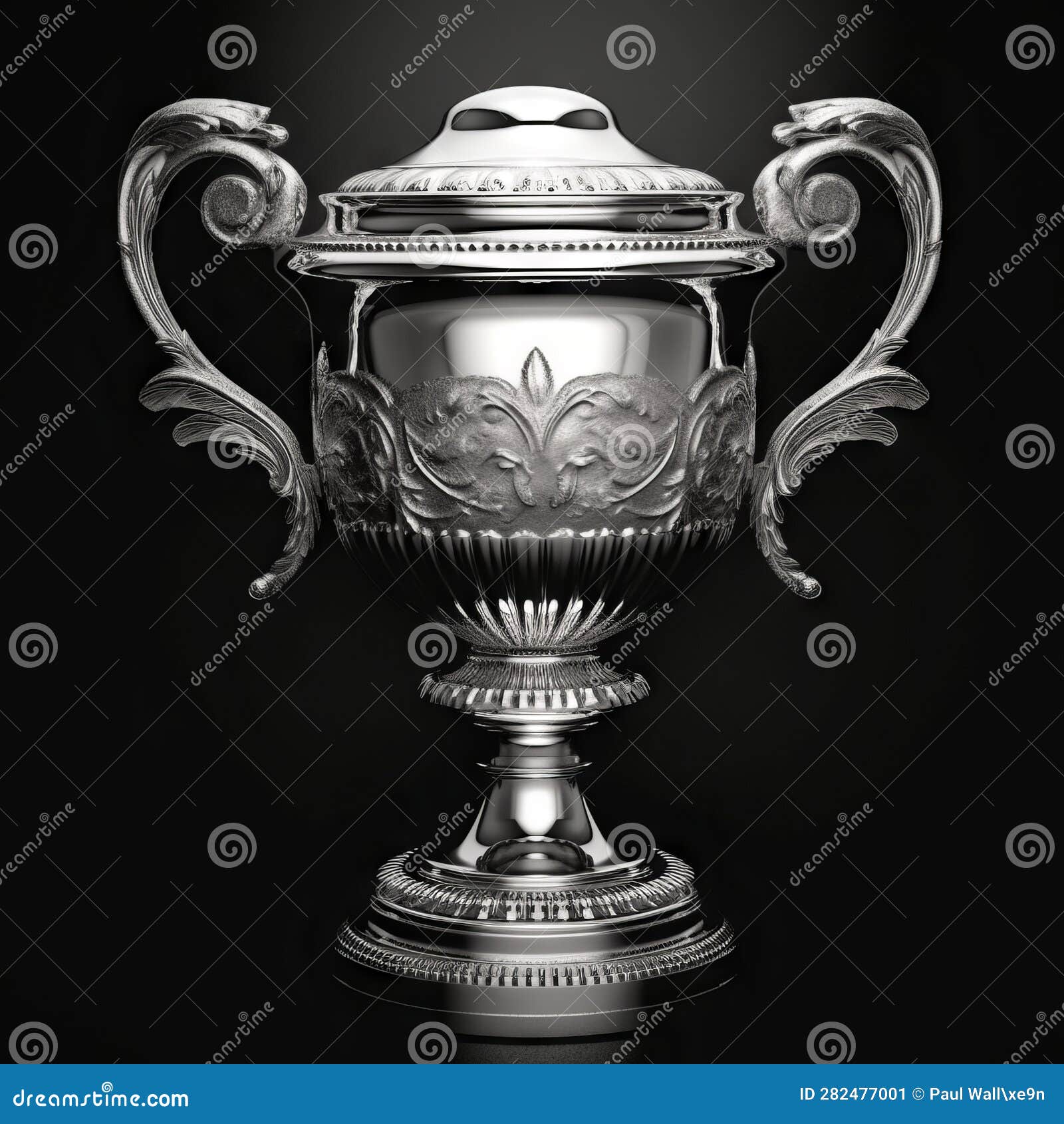 Winner Trophy in Sterling Silver. Stock Illustration - Illustration of ...