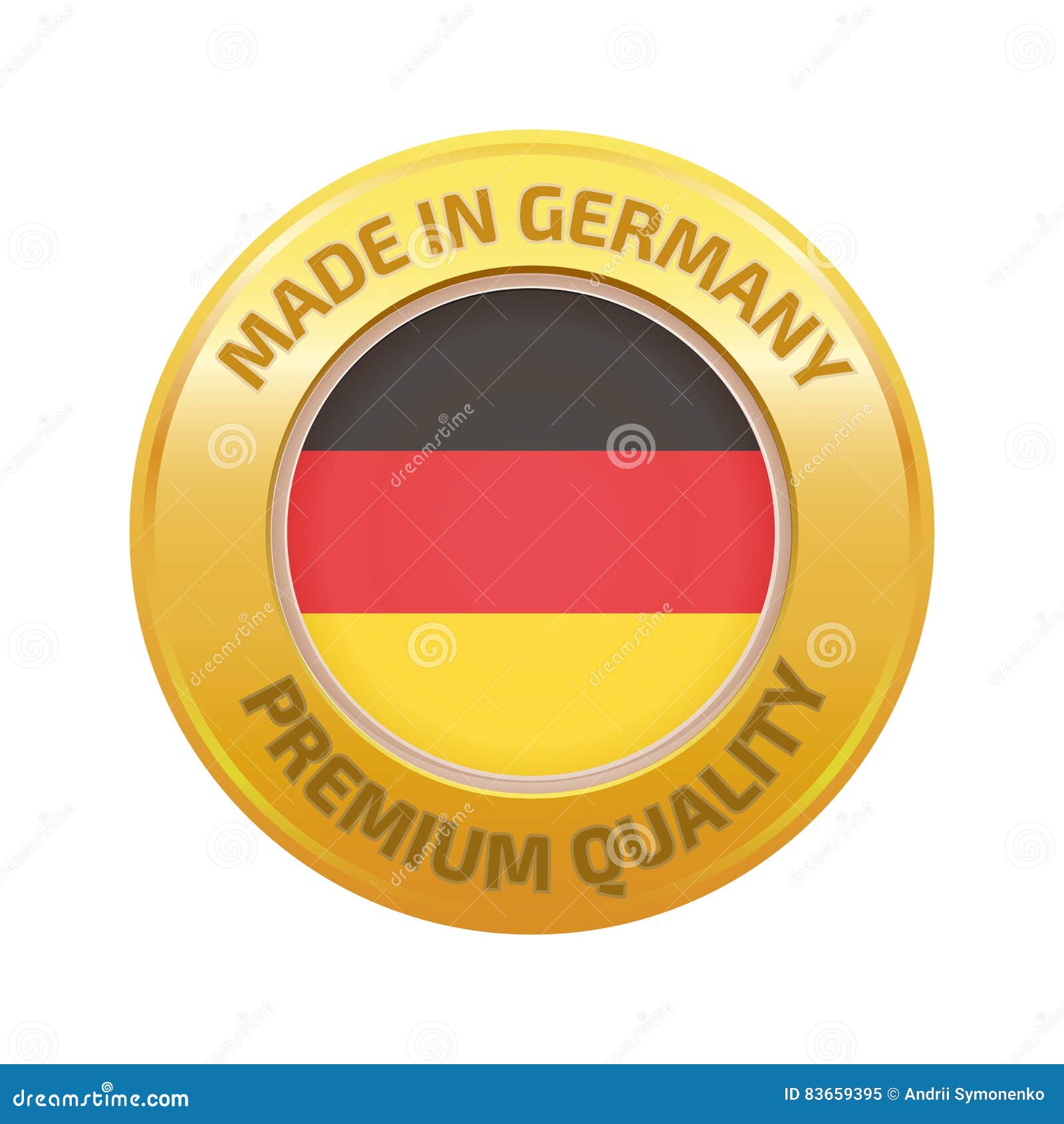 Made in Germany badge stock vector. Illustration of isolated - 83659395