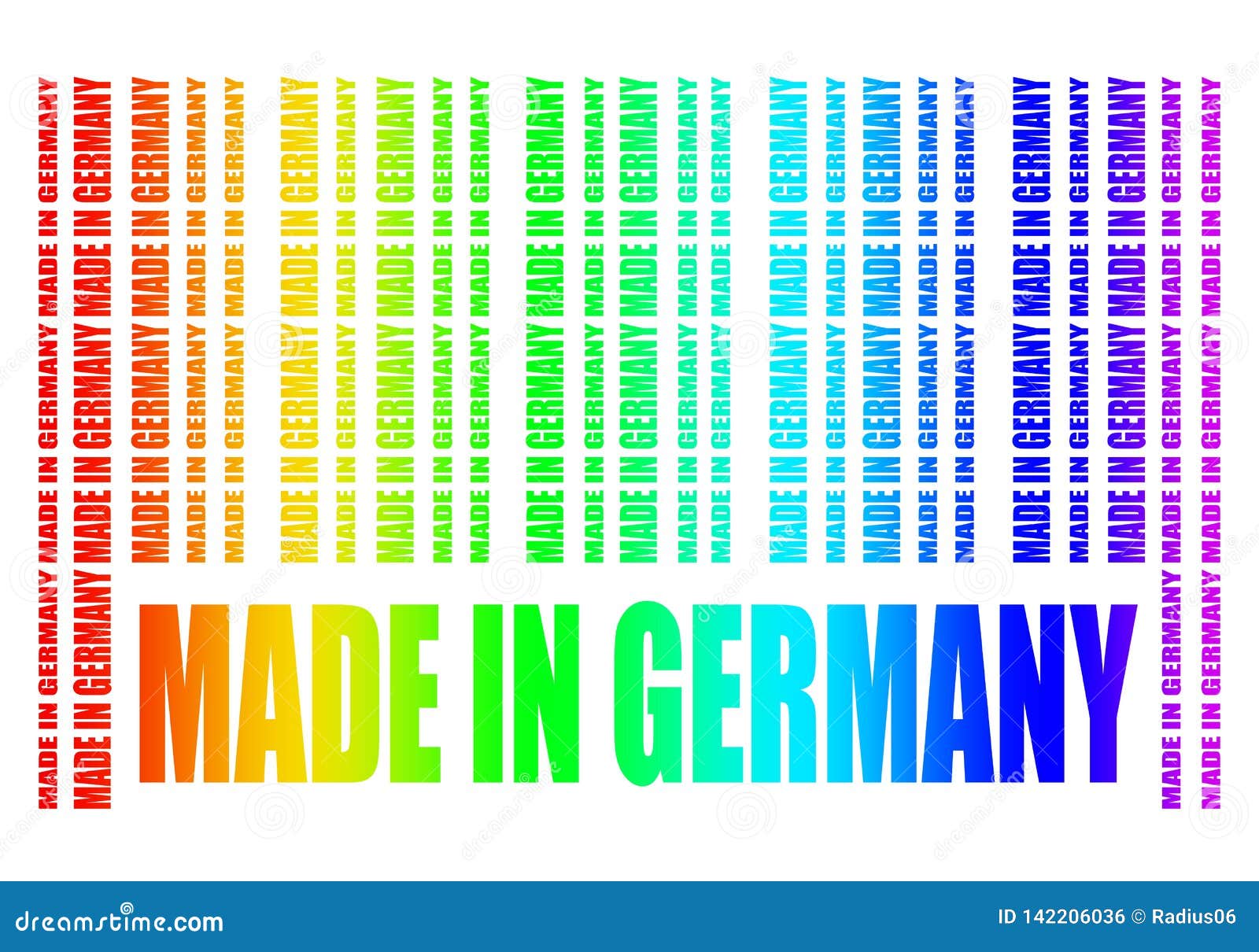 Made in Germany text stock vector. Illustration of merchandise - 142206036